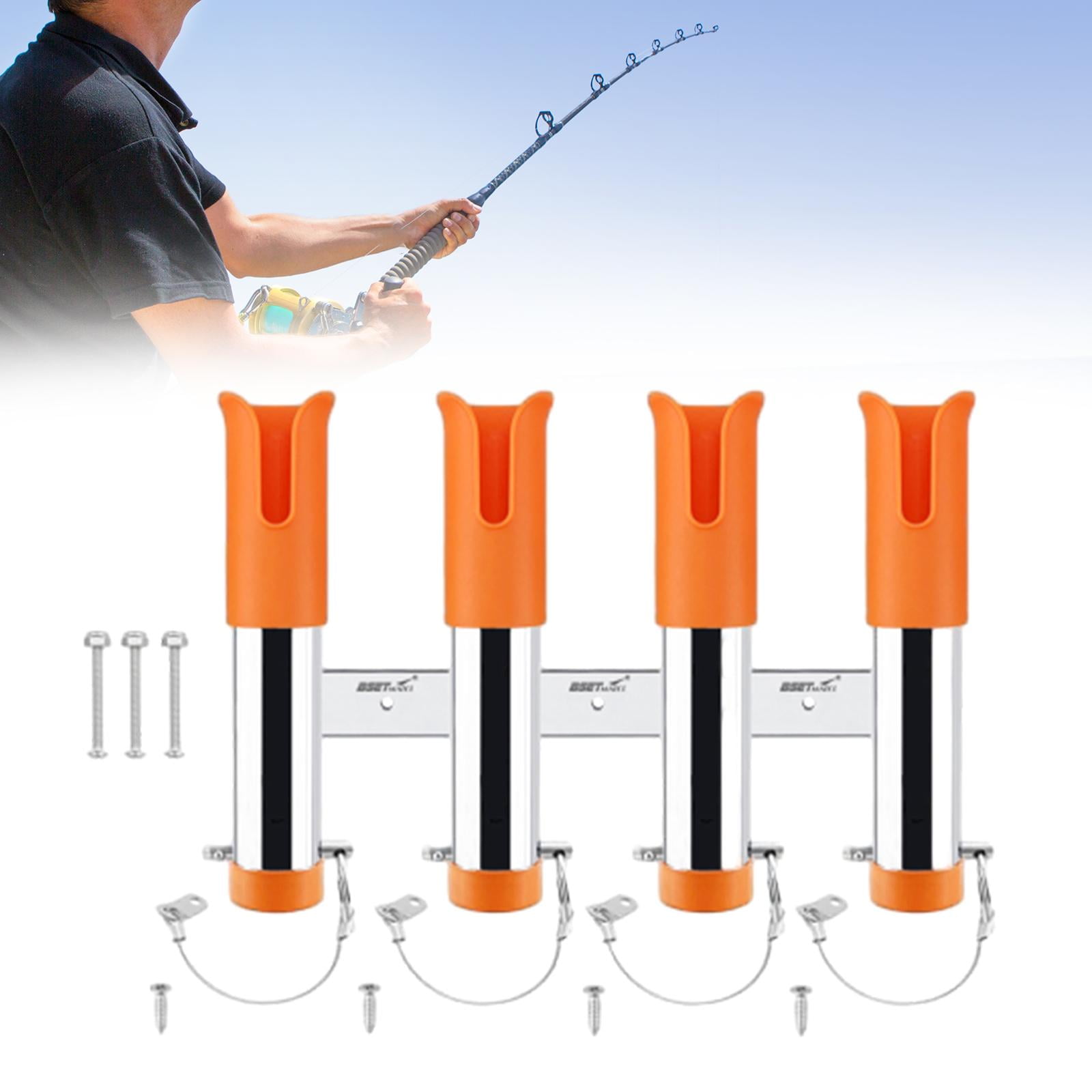 Colaxi Fishing Rod Holder 4 Tubes Organizer Links Vertical Support Side ...