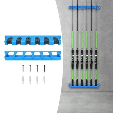 Vertical Fishing Rod Rack, Fishing Pole Holder Wall Mount Fishing Pole ...