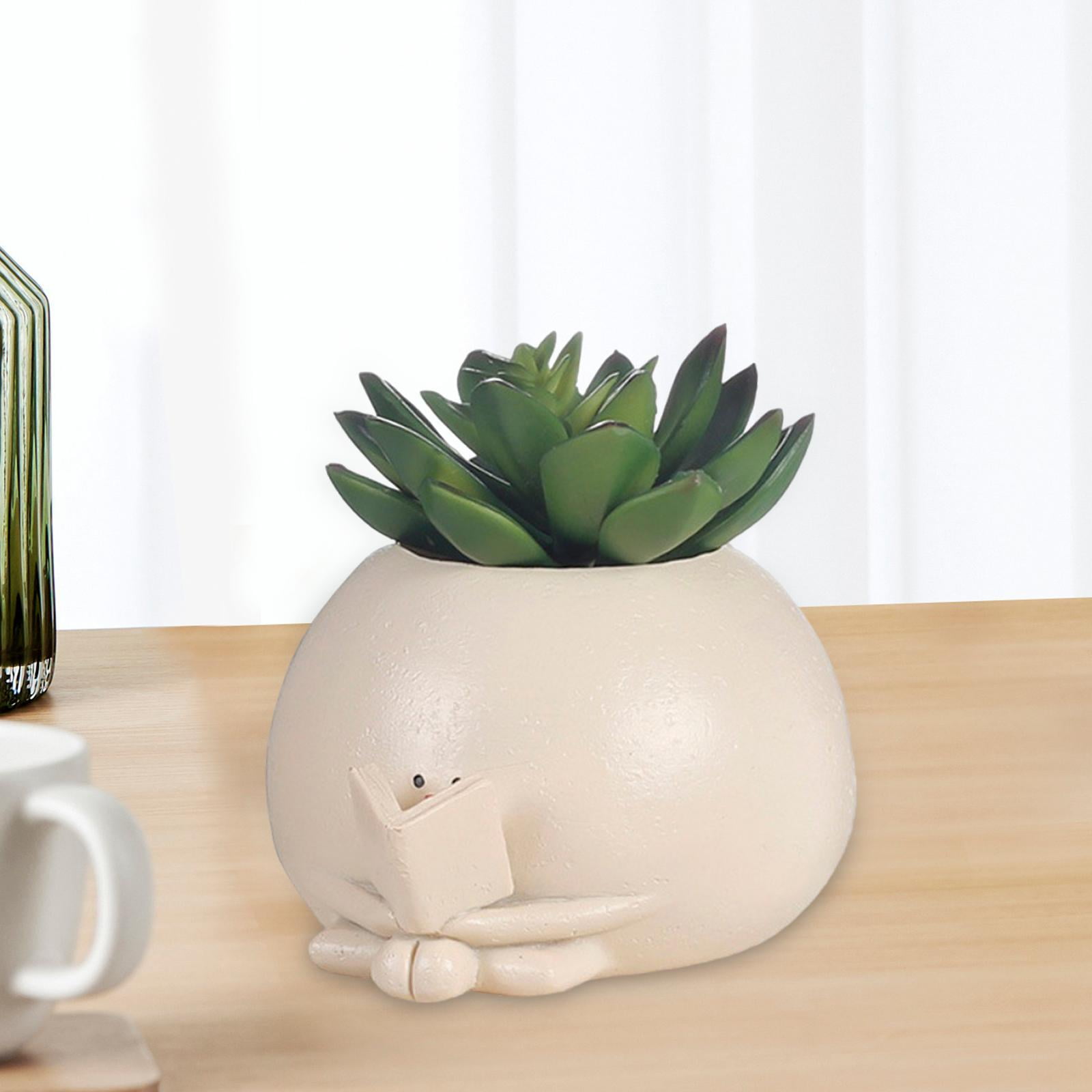 Colaxi Flower Pot Flower Vase Resin Ornament Makeup Brush Container ...