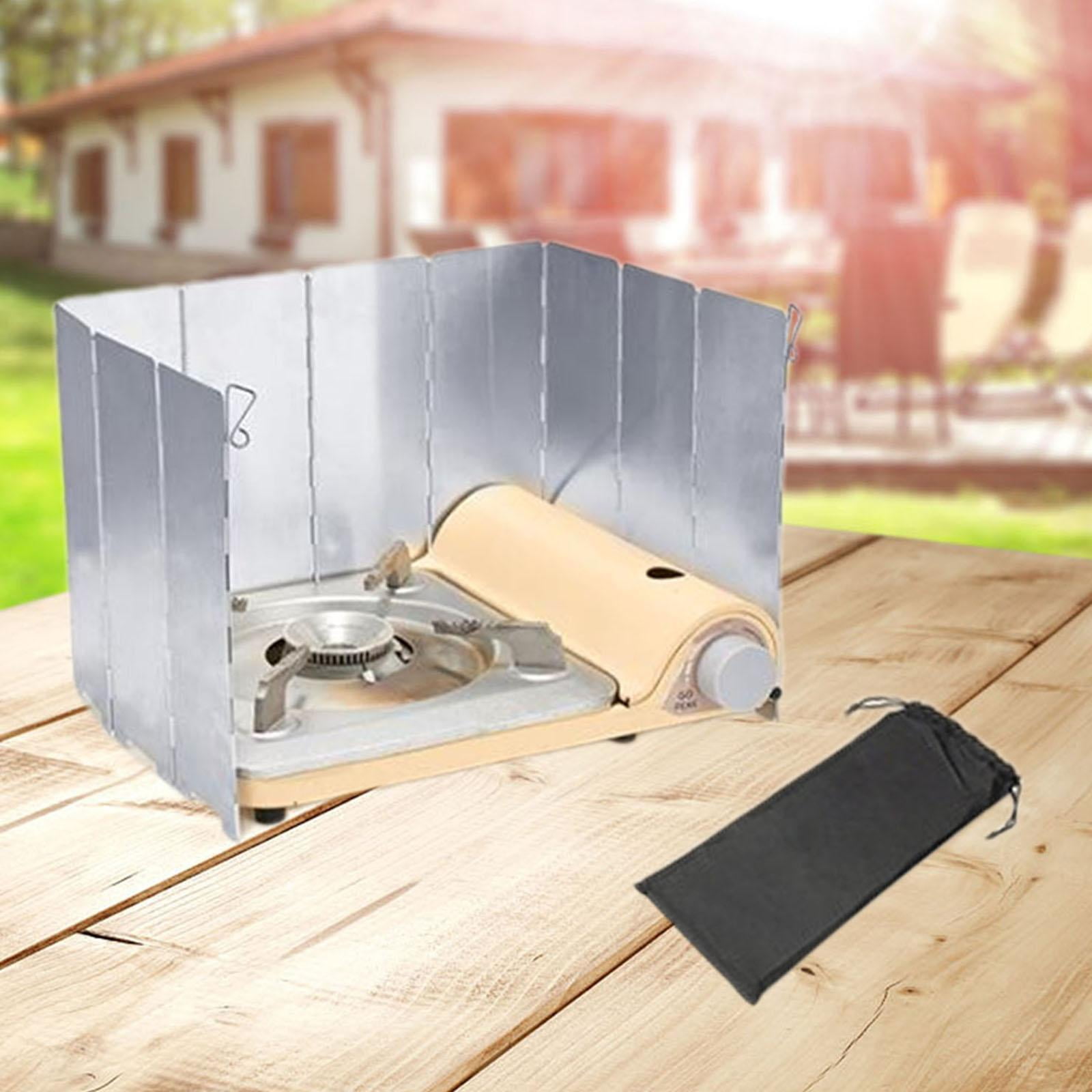Colaxi Folding Camping Windscreen, Wind Guard Gas Furnace Burner Wind ...