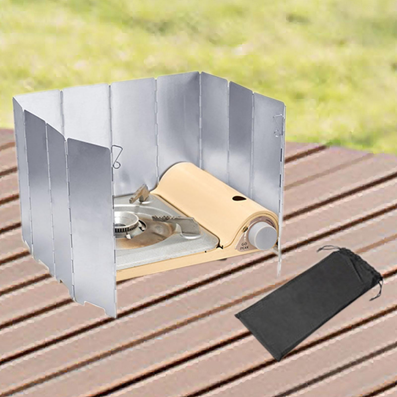 Colaxi Folding Camping Windscreen, Wind Guard Gas Furnace Burner Wind ...