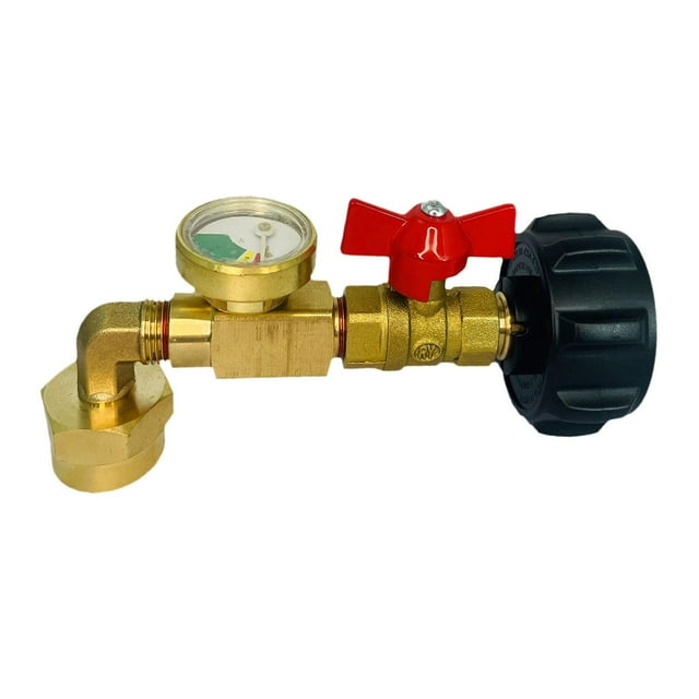 Colaxi Gas Refill Adapter, Gas Tank Connector Adapter, Solid Brass Gas ...