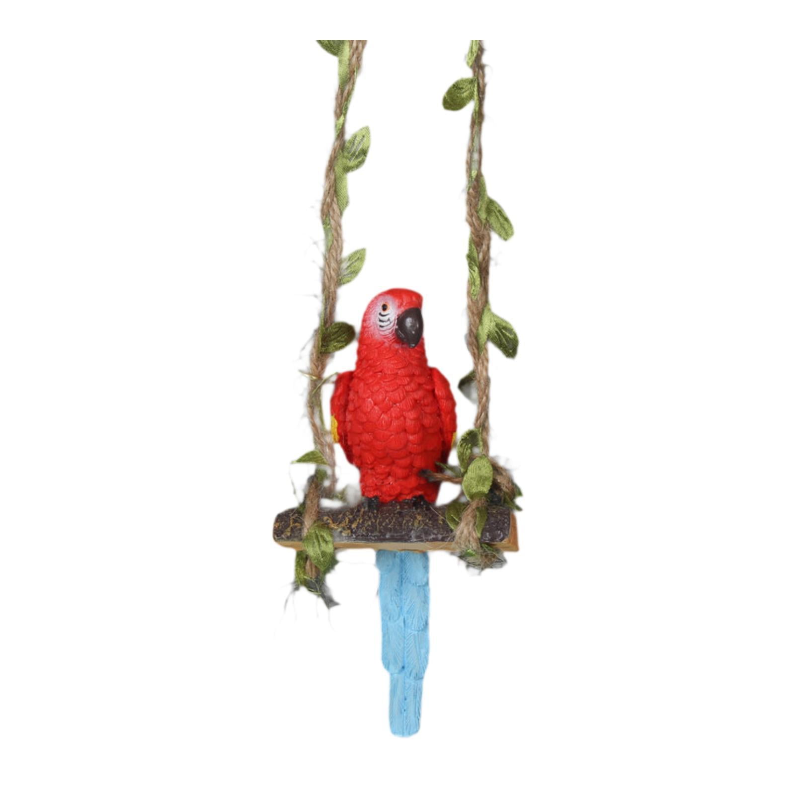 Colaxi Hanging Parrot Sculpture, Hanging Parrot Statue ,Lifelike Parrot ...