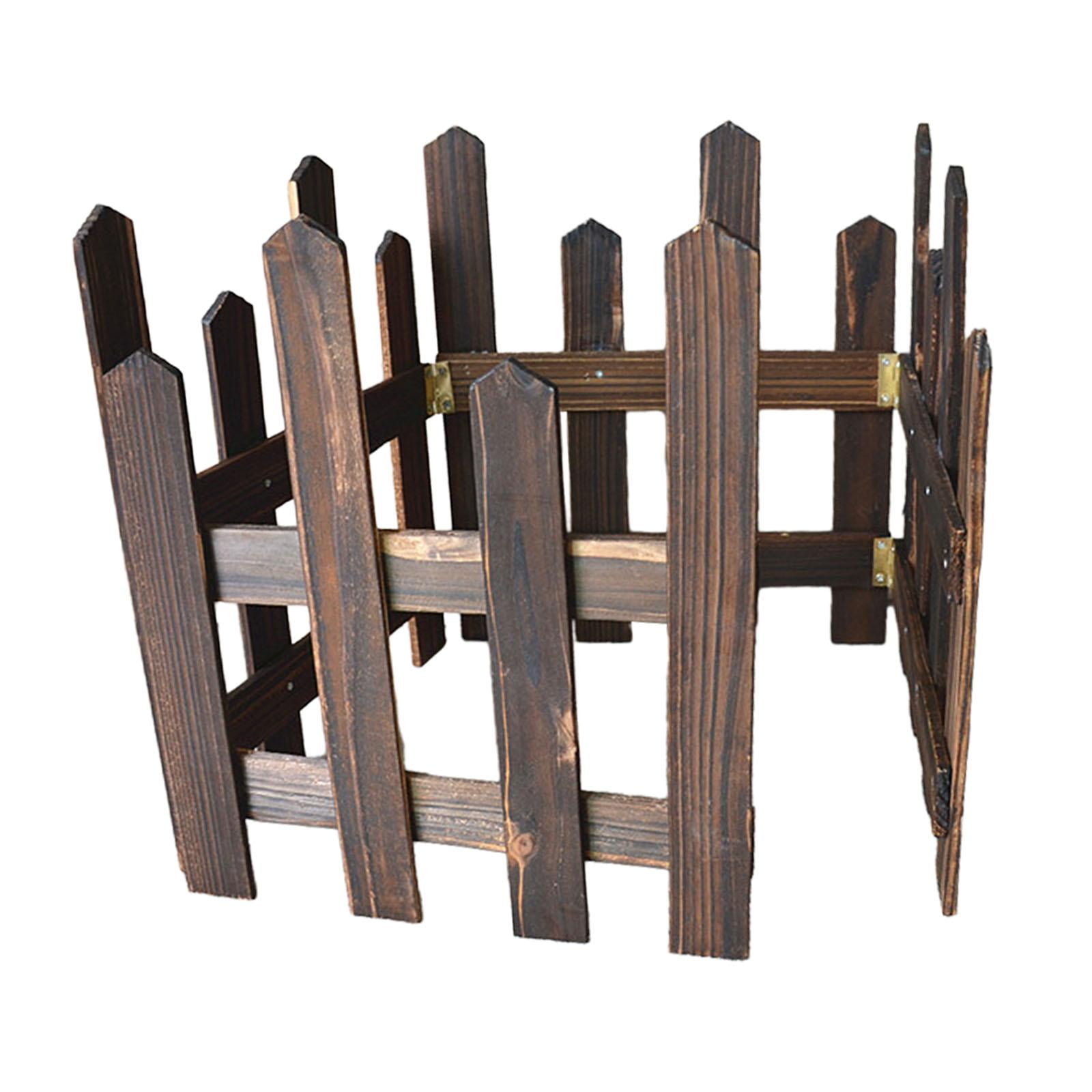 Colaxi Landscape Edging Border Fence Wood Fence DIY Gardening Wooden ...