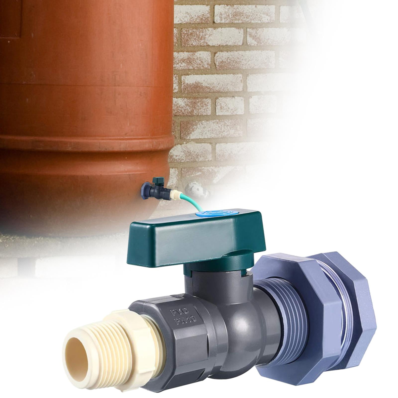 Colaxi Rain Barrel Spigot 3/4inch Durable PVC Connector Sturdy Water ...