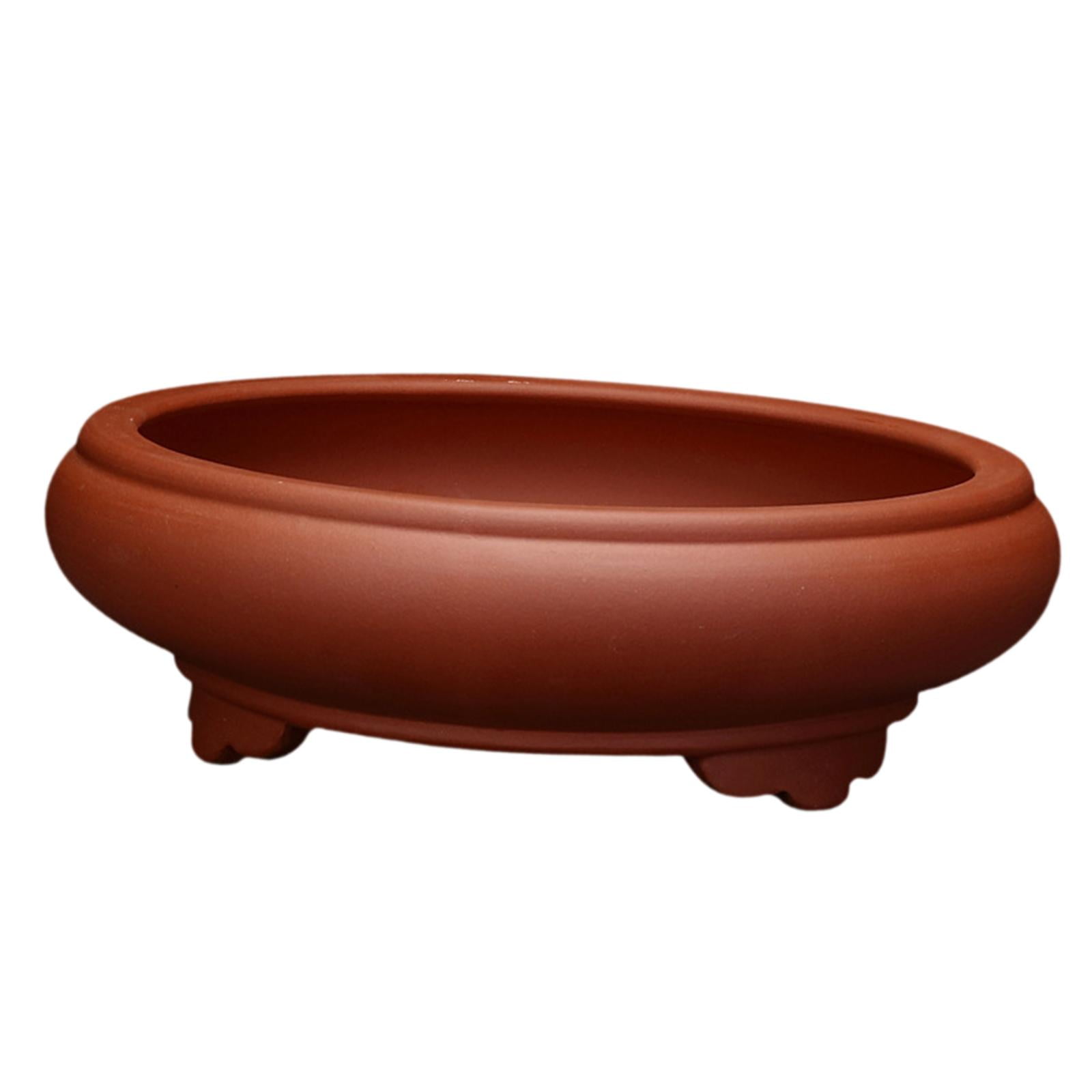 Colaxi Round Large Shallow Planter Pot Bonsai Pot Flower Planter with ...