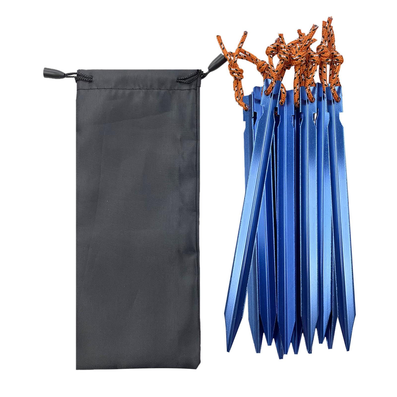 Colaxi Tent Stakes Ground Stakes Aluminum Alloy with Carry Pouch Heavy ...