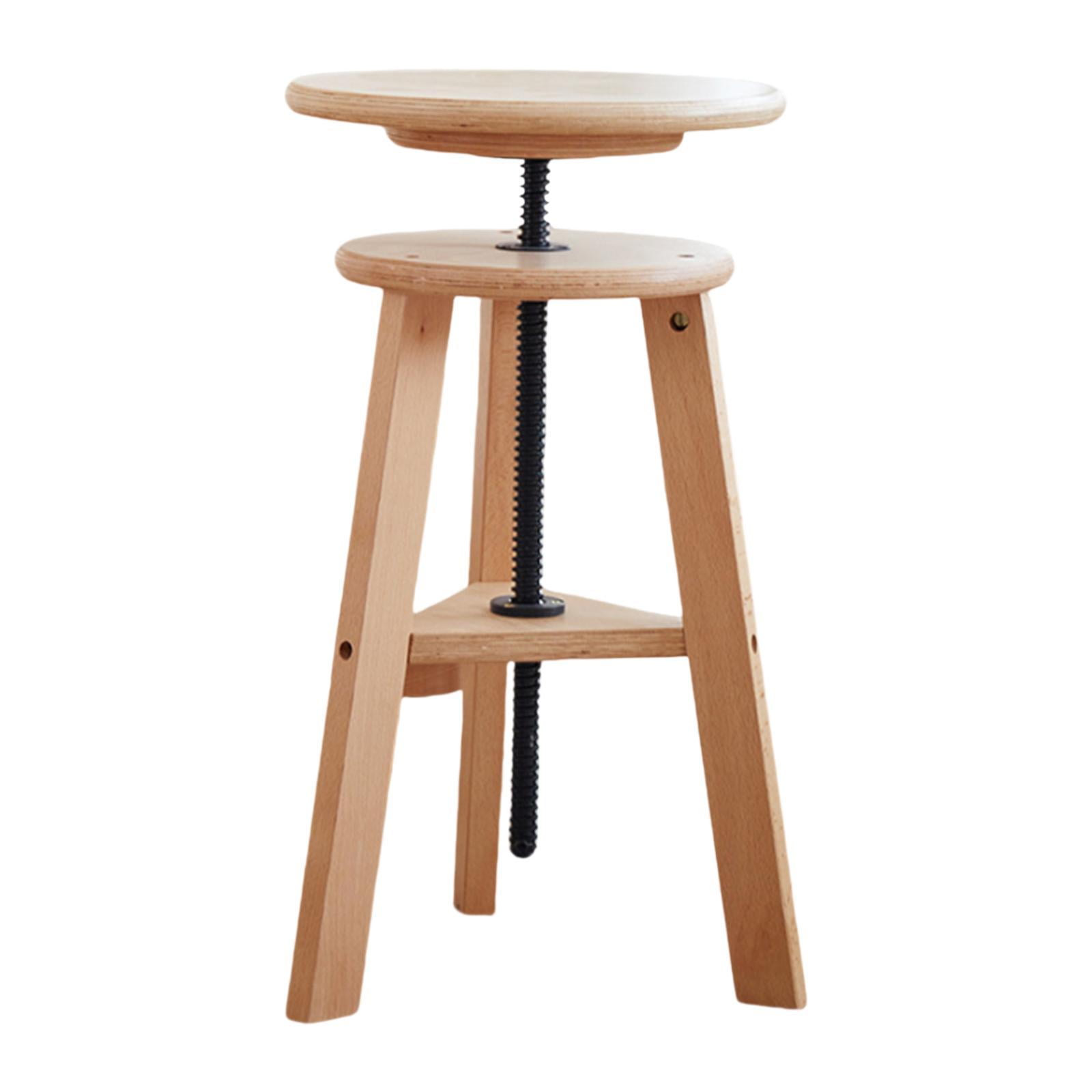 Colaxi Wooden Drafting Stool, Artist Stool with Adjustable Height, Wood ...