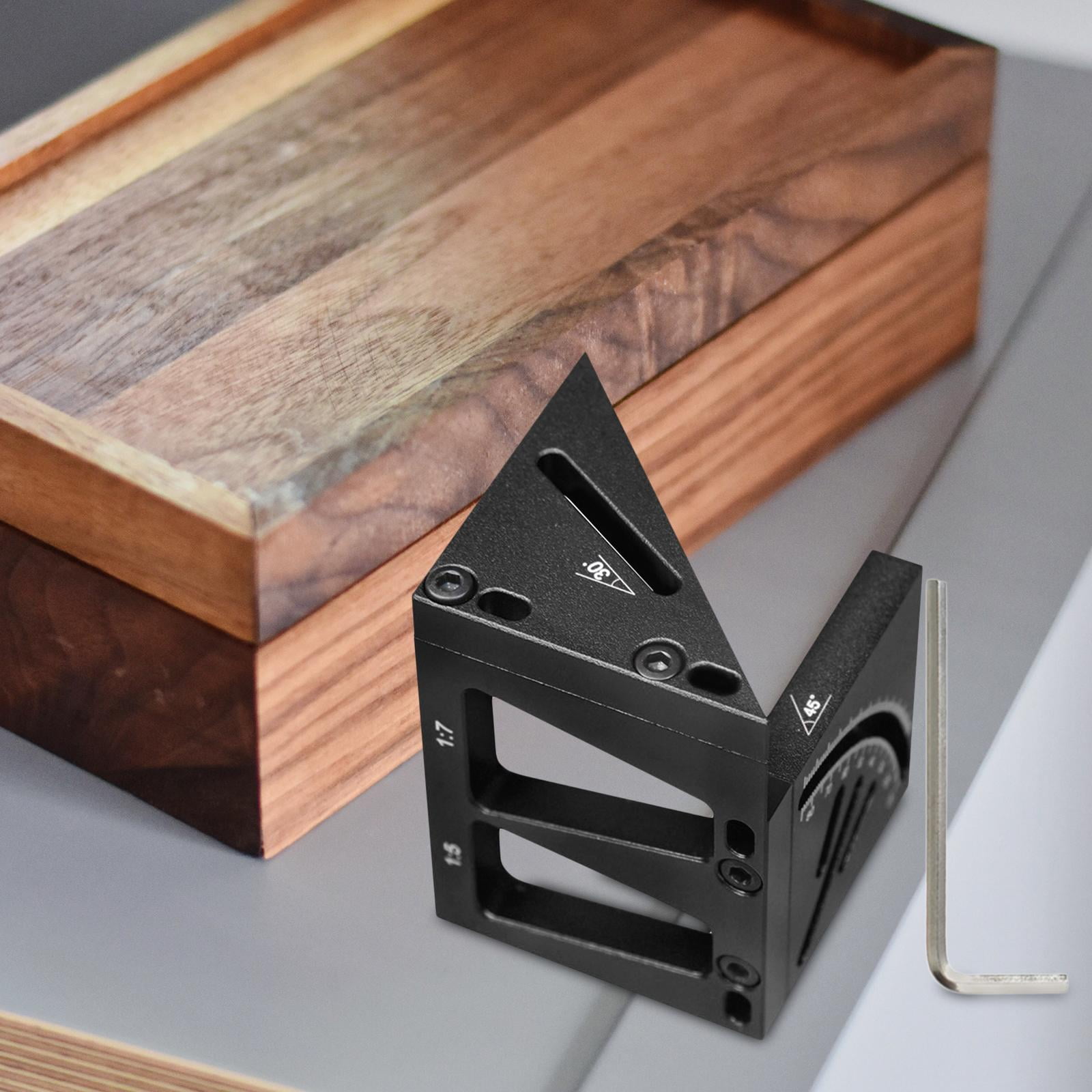 Colaxi Woodworking Ruler, 3D Angle Ruler,T Shaped Marking,30 45 60 90 ...