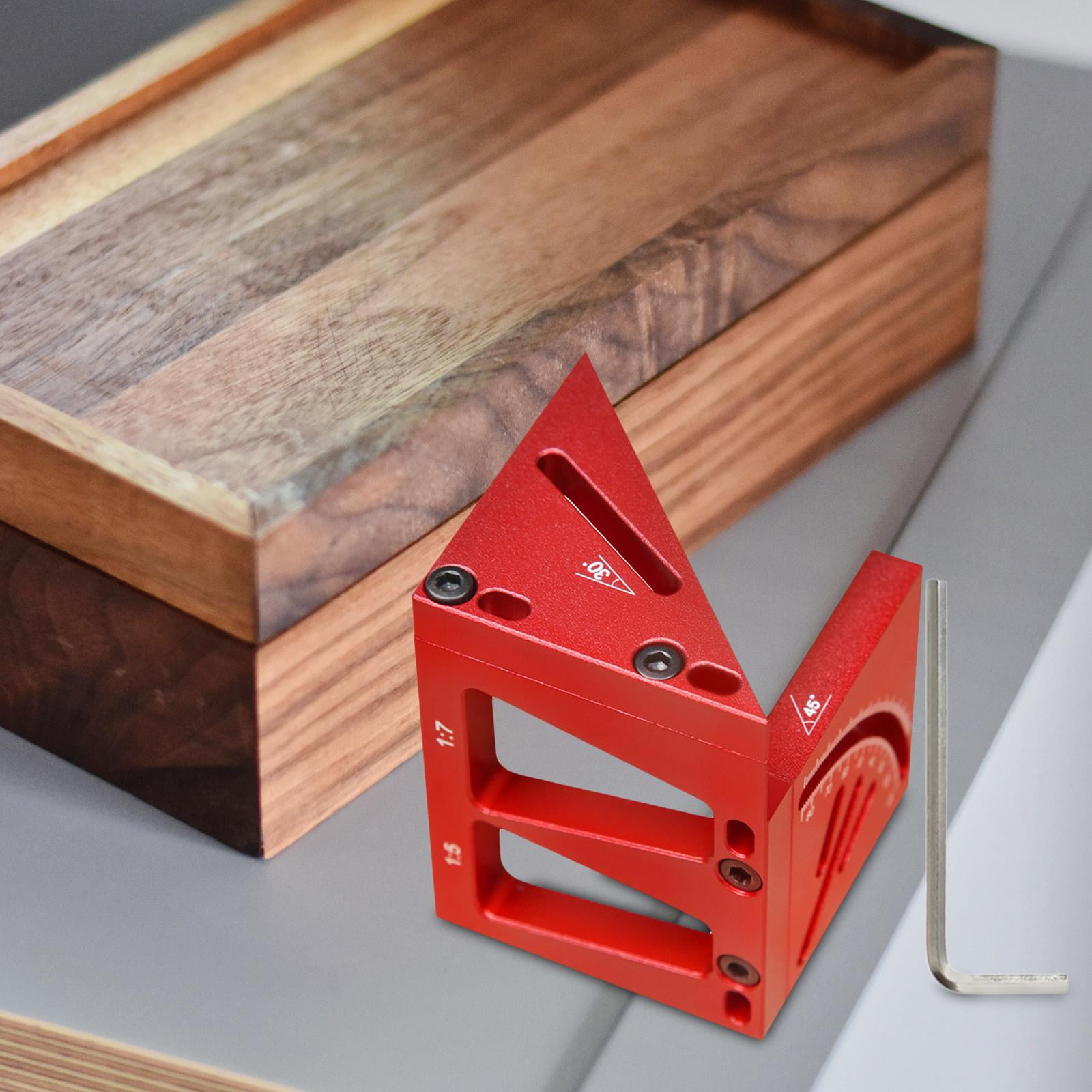 Colaxi Woodworking Ruler, 3D Angle Ruler,T Shaped Marking,30 45 60 90 ...