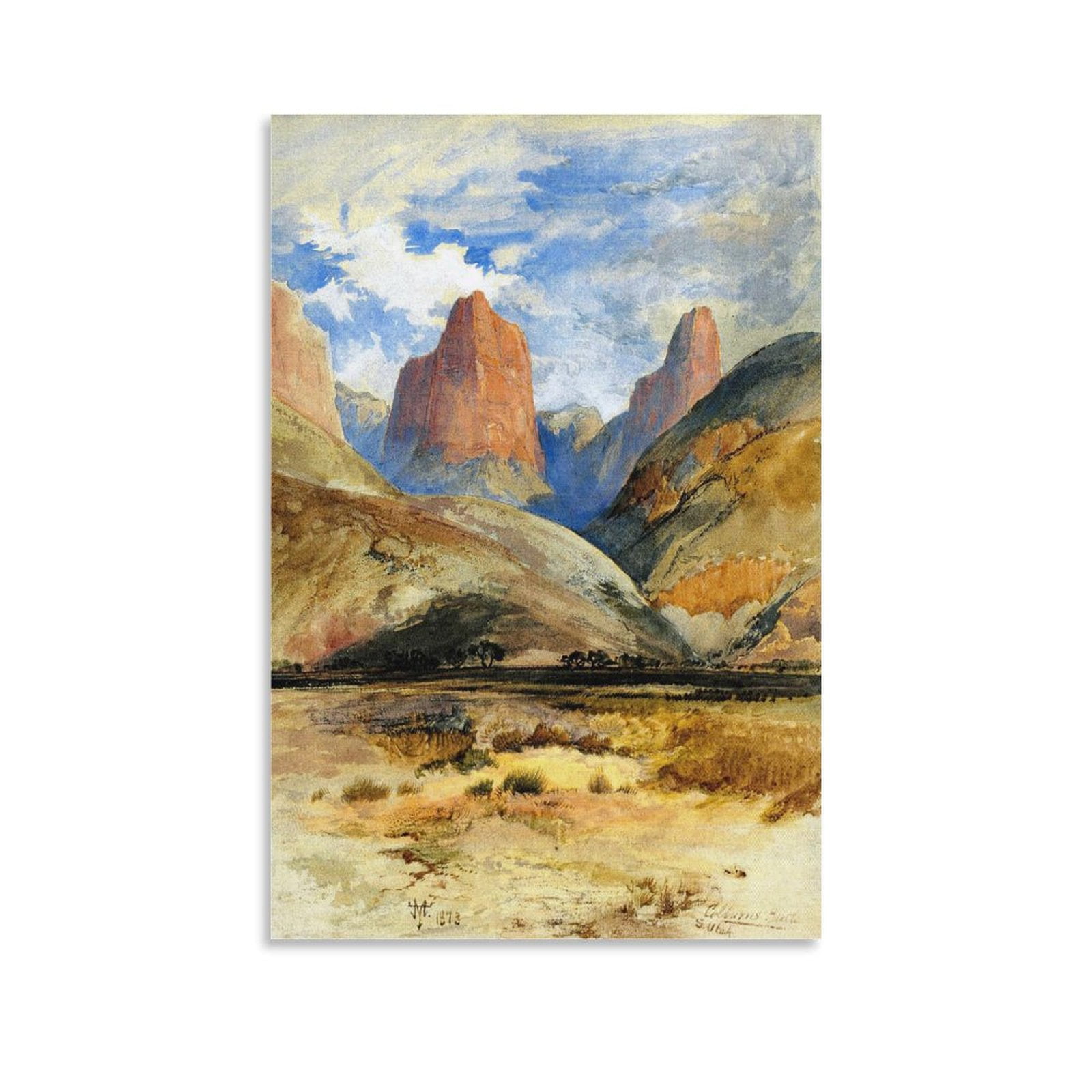 Colburn's Butte South Utah By Thomas Moran Art Prints Paintings Canvas ...