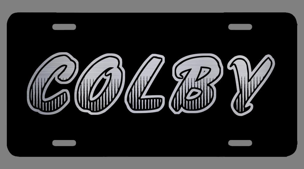 Colby Name Etched Style License Plate Tag Vanity Novelty Metal | Etched ...
