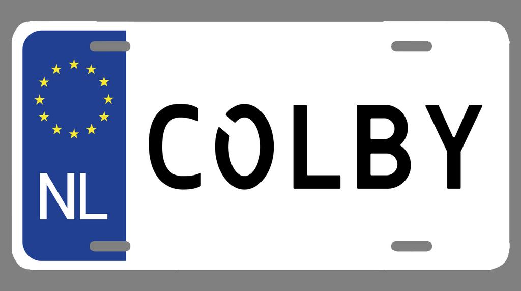 Colby Name Euro Style License Plate Tag Vanity Novelty Metal | UV ...