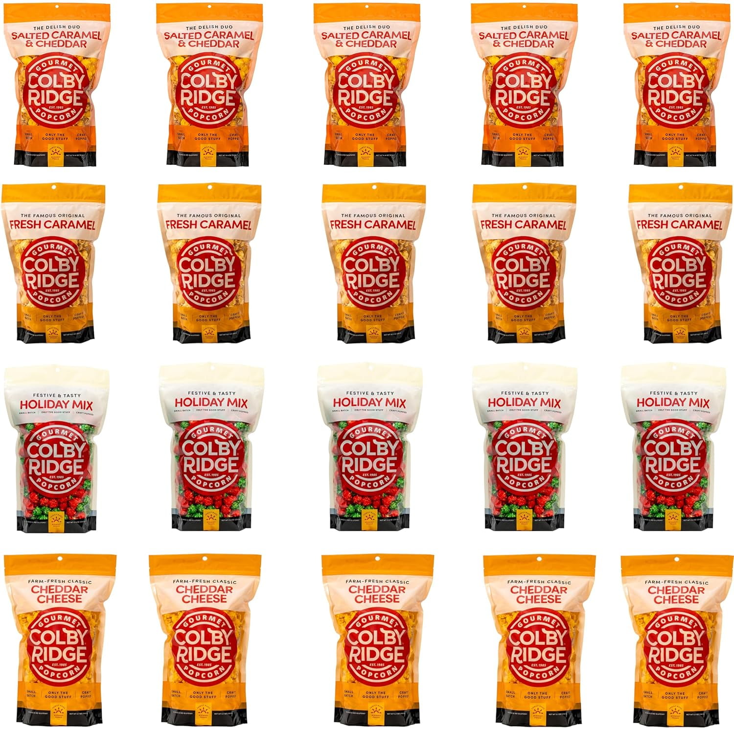 Colby Ridge 20-Pack (1/2 Gal. 8 Cups Each) 5 Fresh Caramel, 5 Cheddar ...