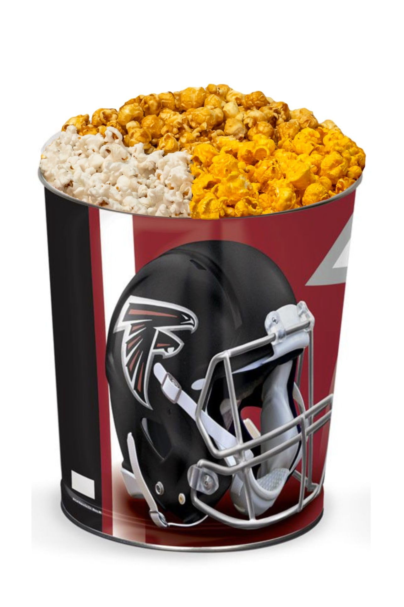 Colby Ridge 3 Way Football Popcorn Tin - White, Caramel, and Cheese ...