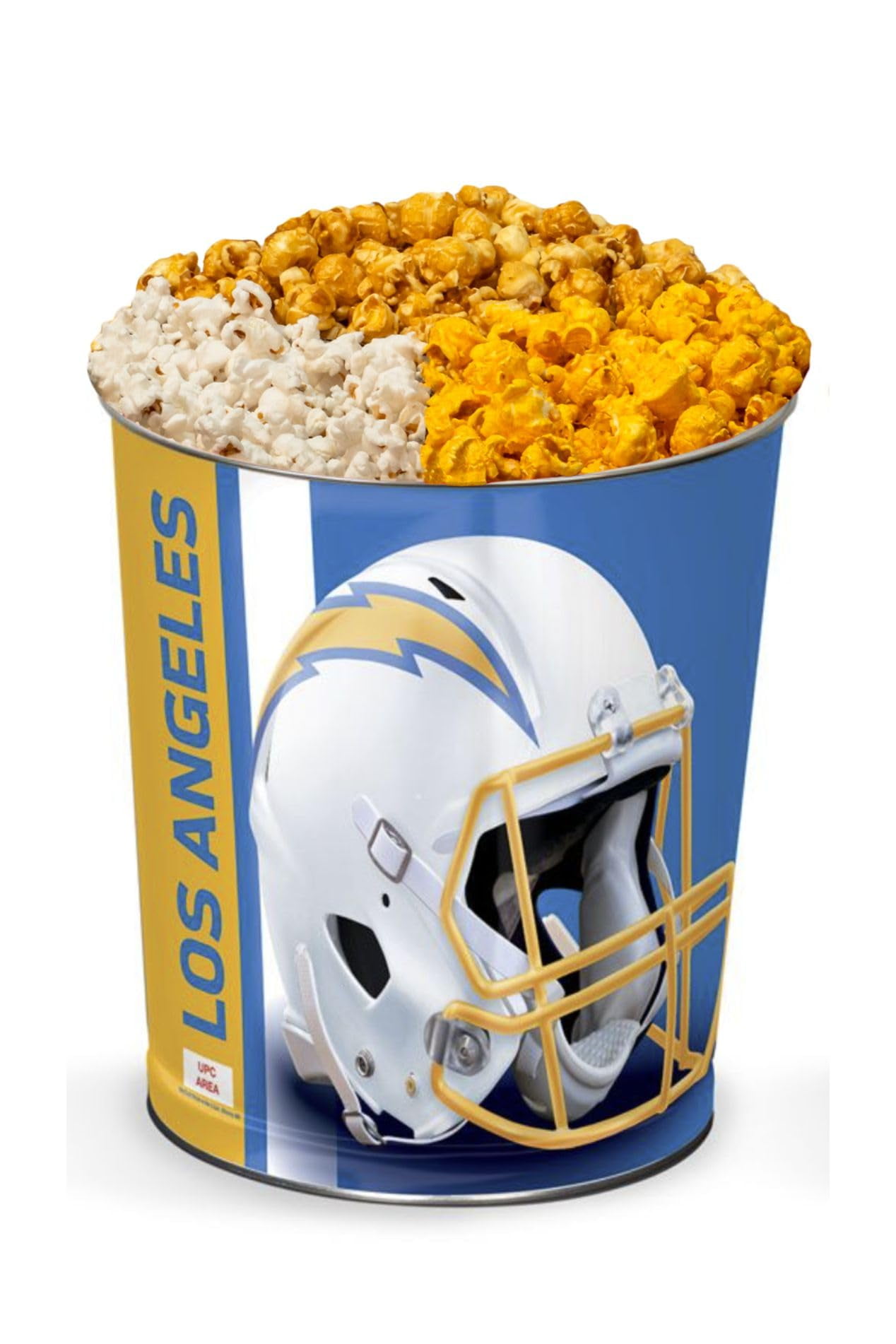 Colby Ridge 3 Way Football Popcorn Tin - White, Caramel, and Cheese ...