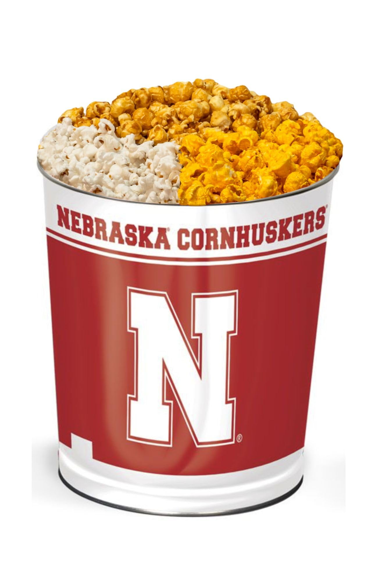 Colby Ridge 3 Way Football Popcorn Tin - White, Caramel, and Cheese ...