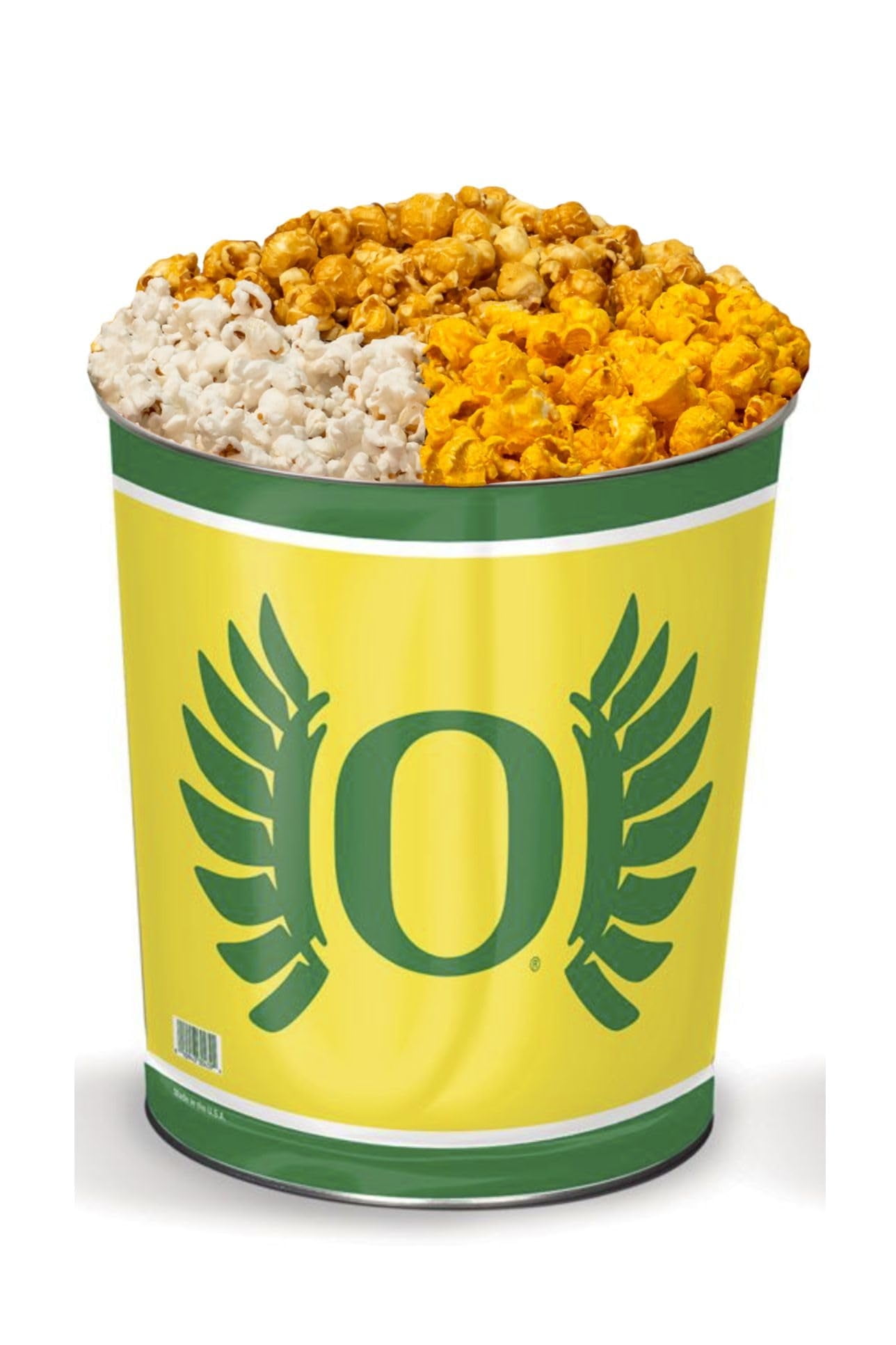 Colby Ridge 3 Way Football Popcorn Tin - White, Caramel, and Cheese ...