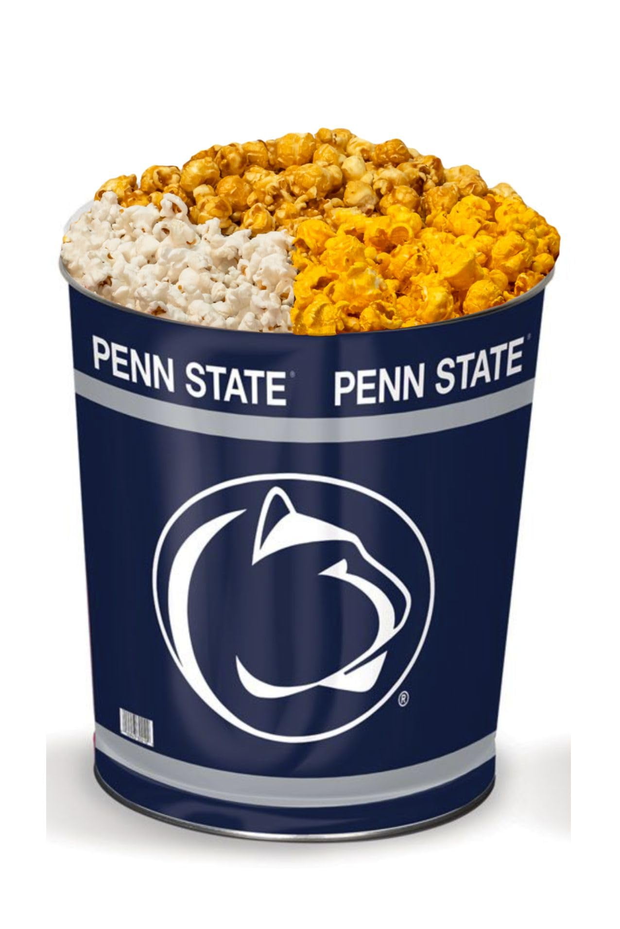 Colby Ridge 3 Way Football Popcorn Tin - White, Caramel, and Cheese ...