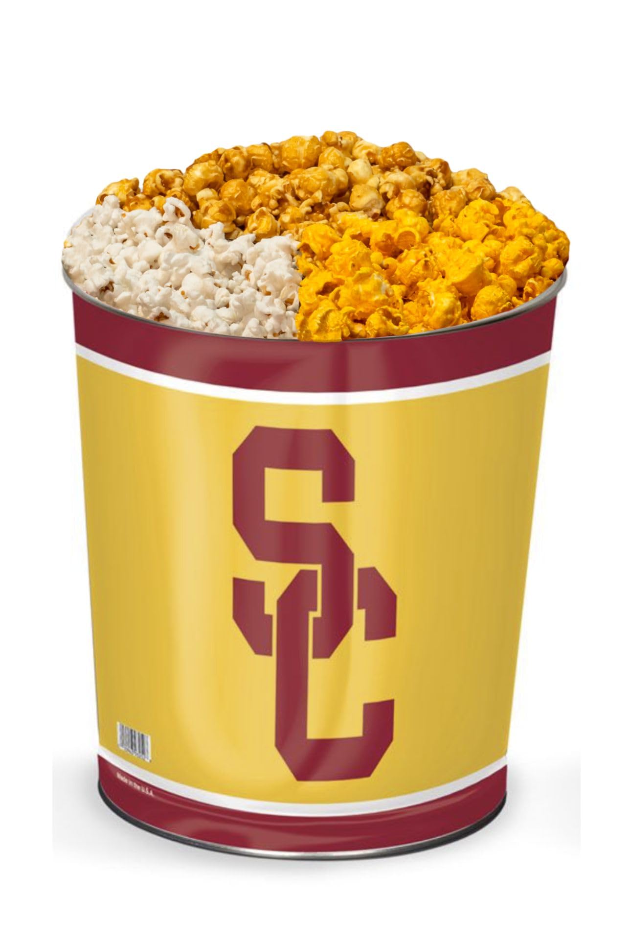 Colby Ridge 3 Way Football Popcorn Tin - White, Caramel, and Cheese ...