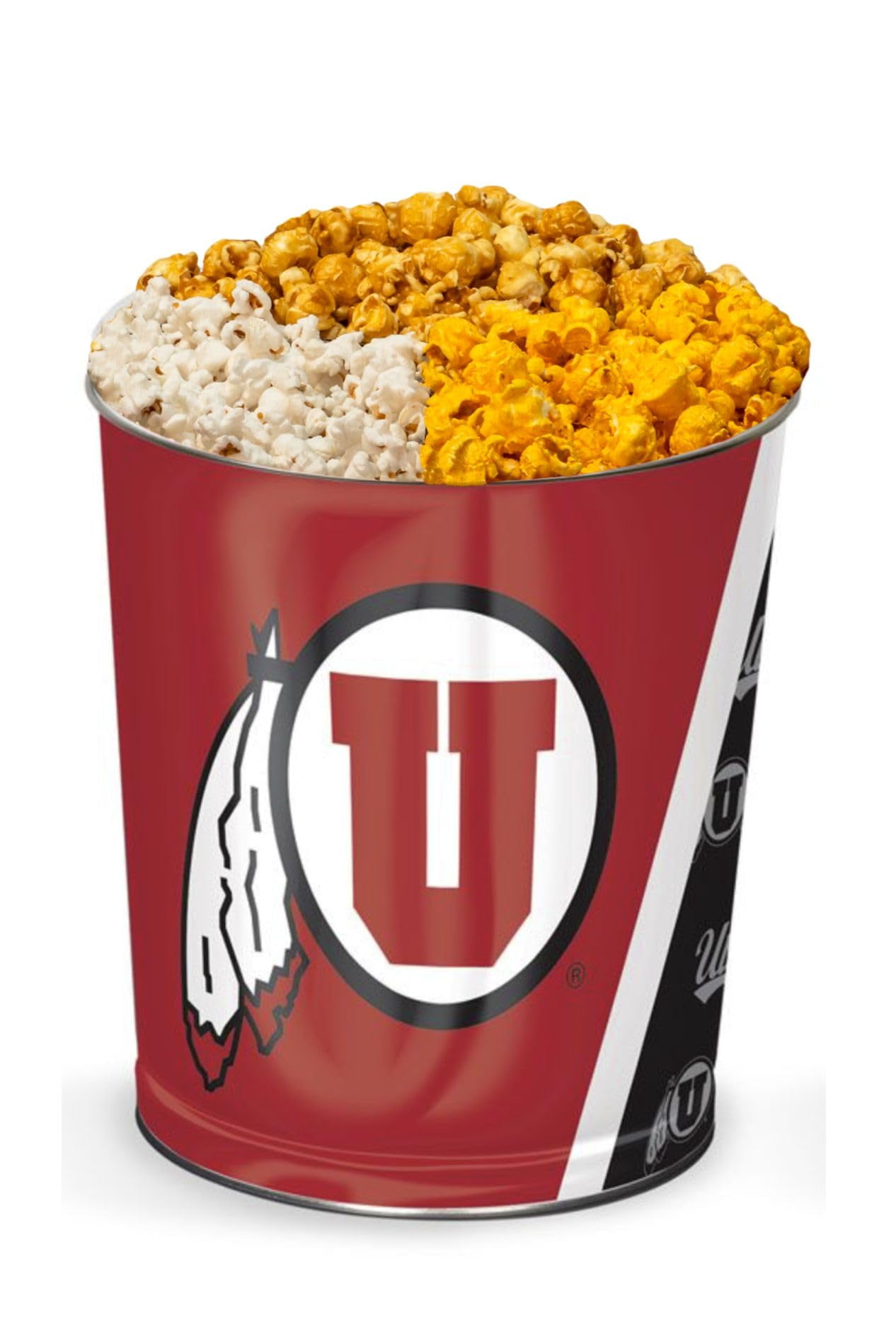 Colby Ridge 3 Way Football Popcorn Tin - White, Caramel, and Cheese ...