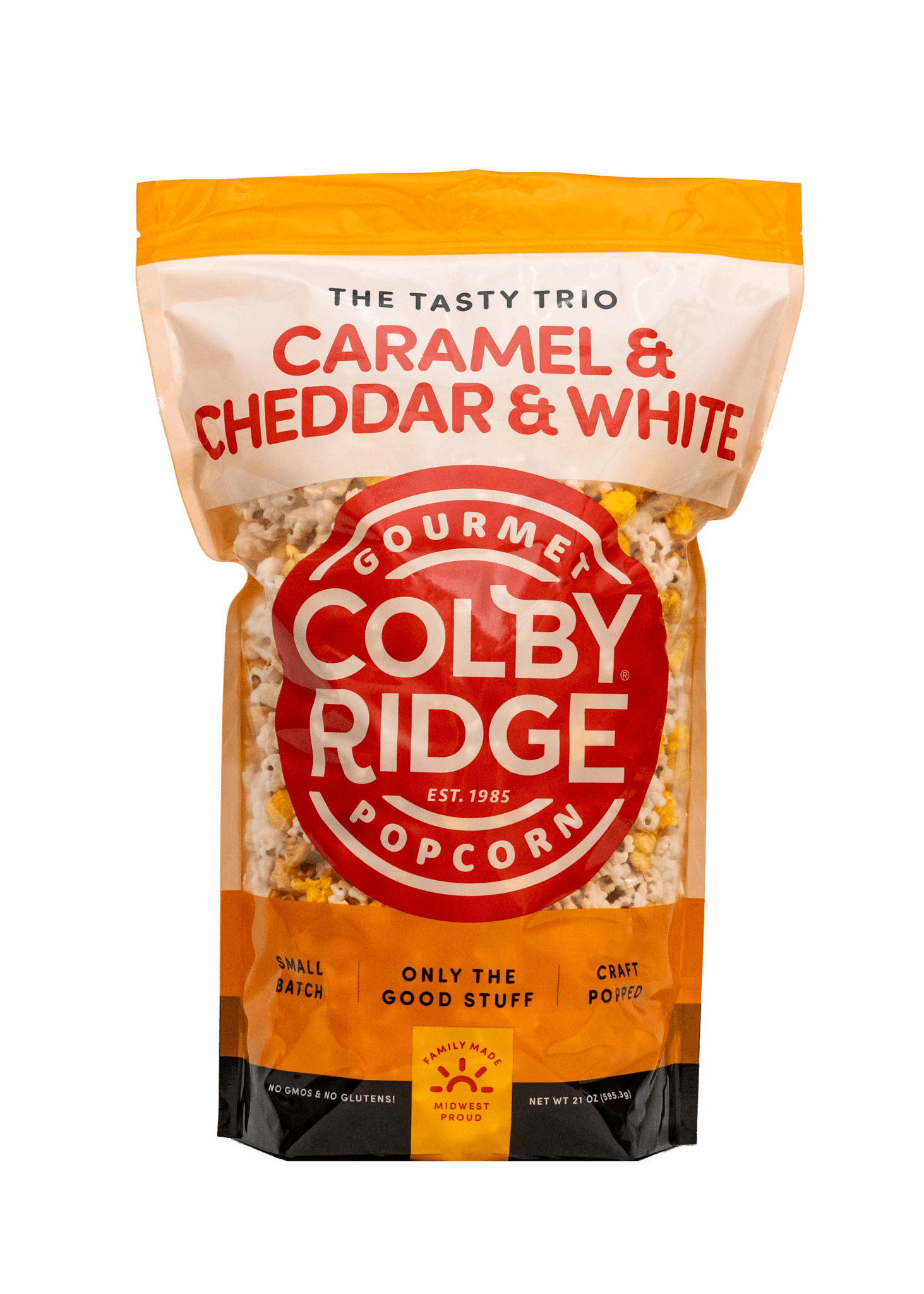 Colby Ridge Caramel & Cheddar & White Gourmet Craft Popped Popcorn ...