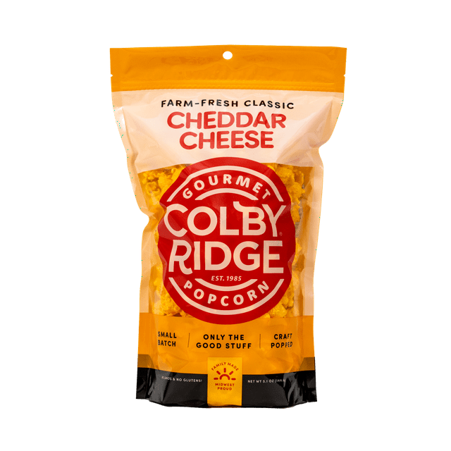 Colby Ridge Cheddar Cheese Gourmet Craft Popped Popcorn Snack Sized ...