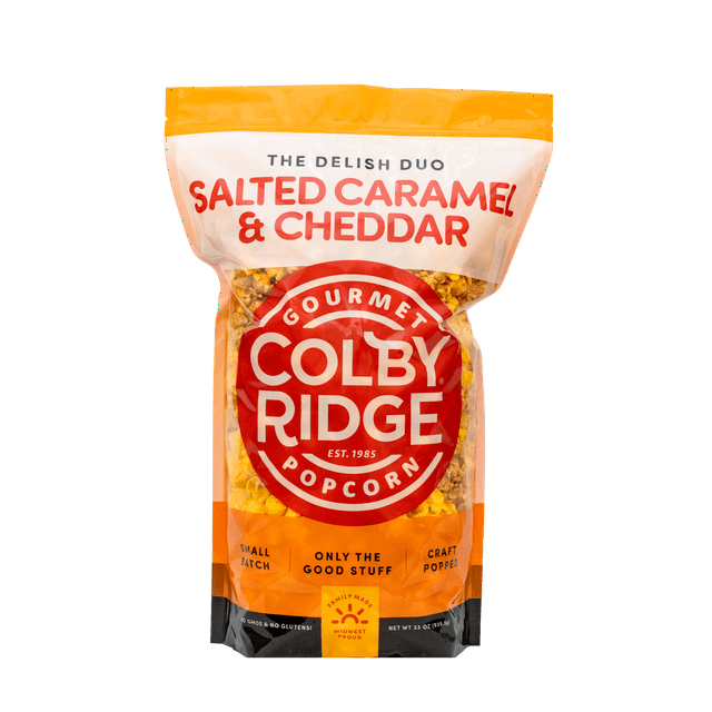 Colby Ridge Salted Caramel & Cheddar Gourmet Craft Popped Popcorn Snack ...