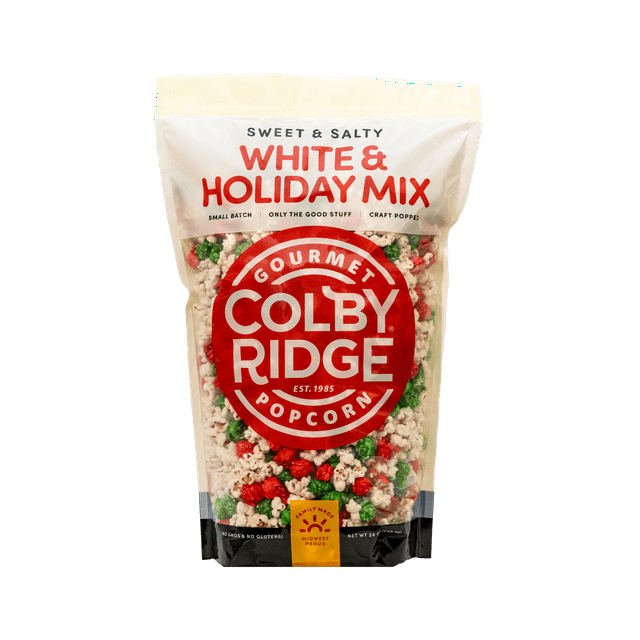 Colby Ridge White Holiday Mix Gourmet Craft Popped Gluten Free Popcorn ...