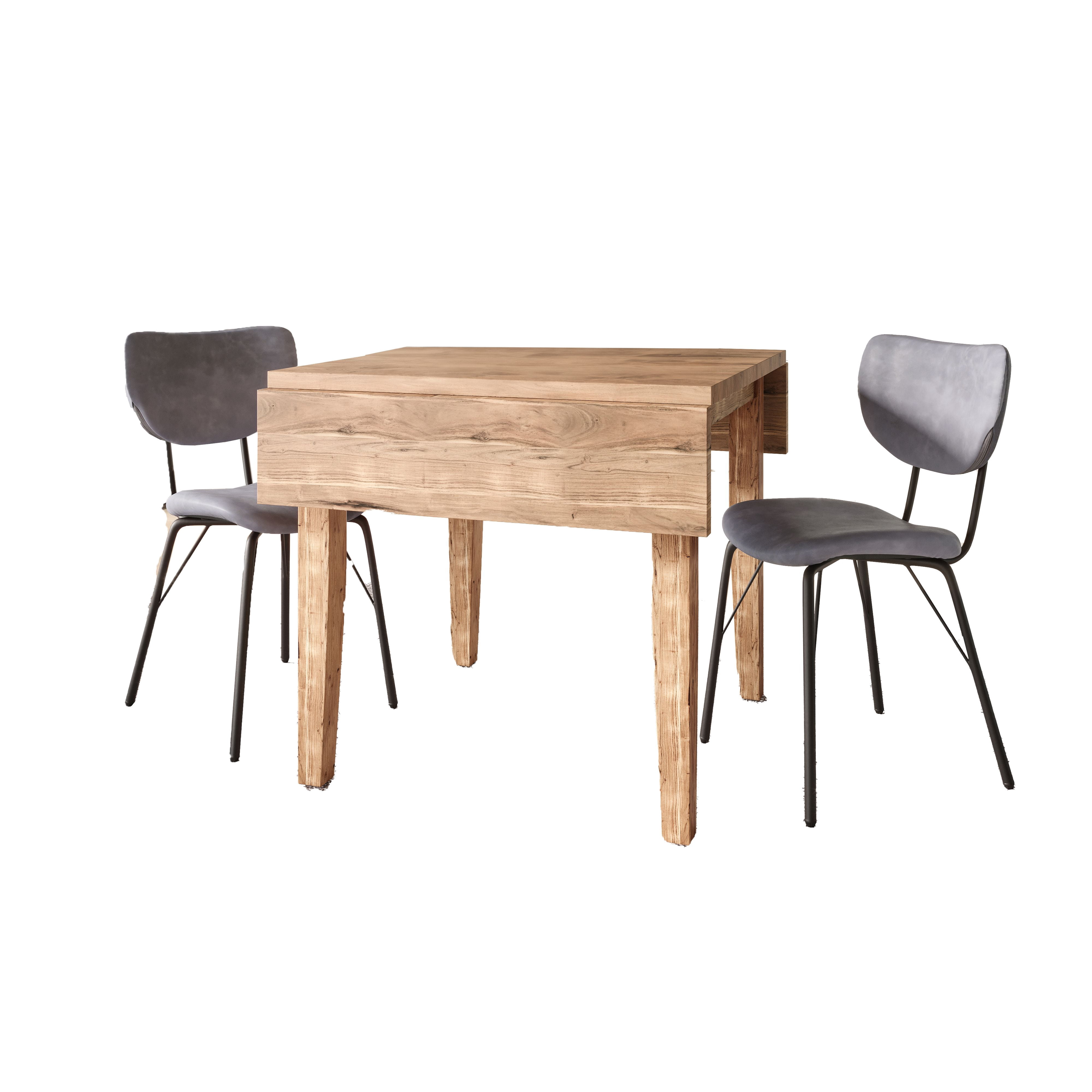 Colby Three Piece Dropleaf Solid Wood Dining Set - Walmart.com