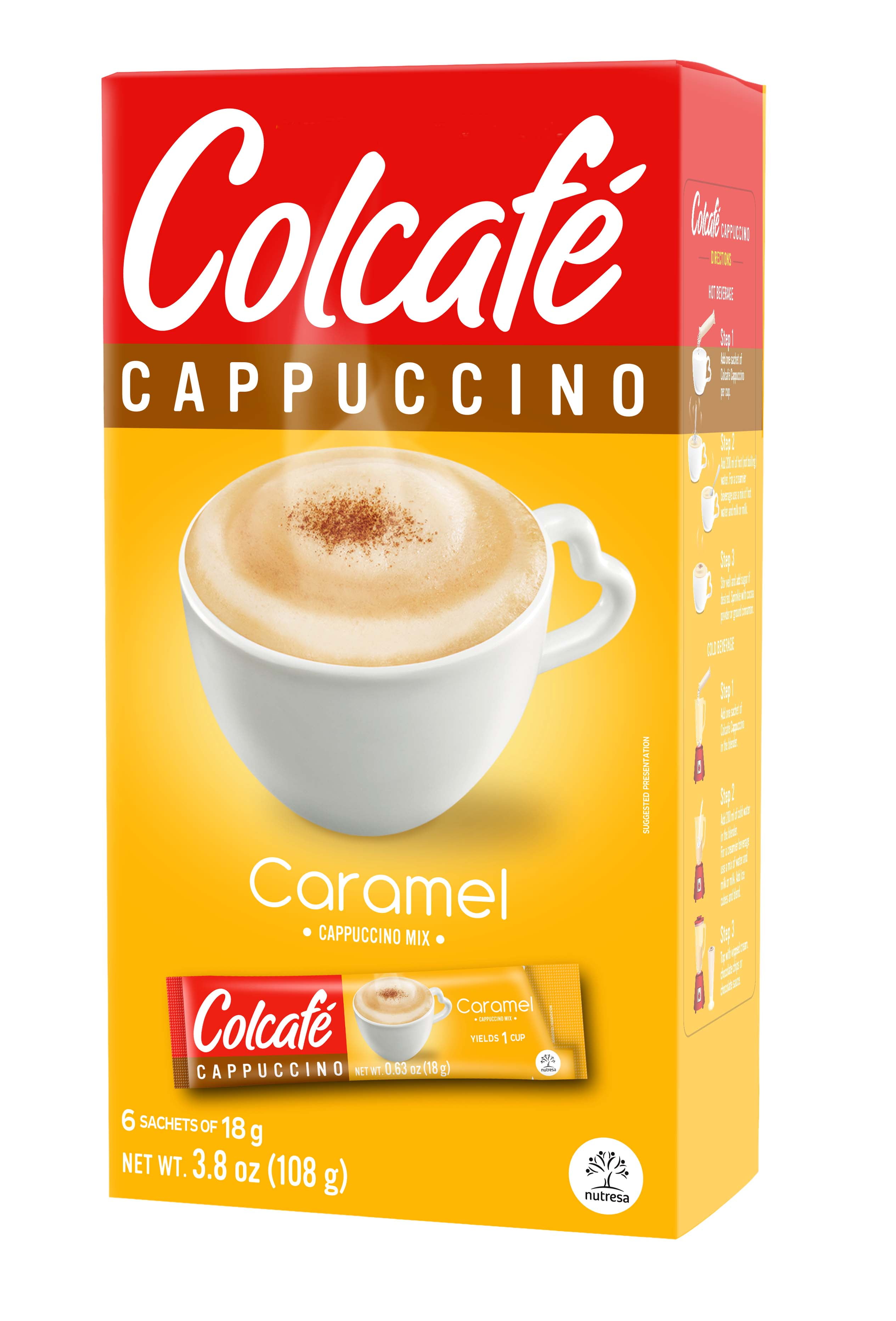 Colcafe Caramel Cappuccino.60 Oz - Walmart.com