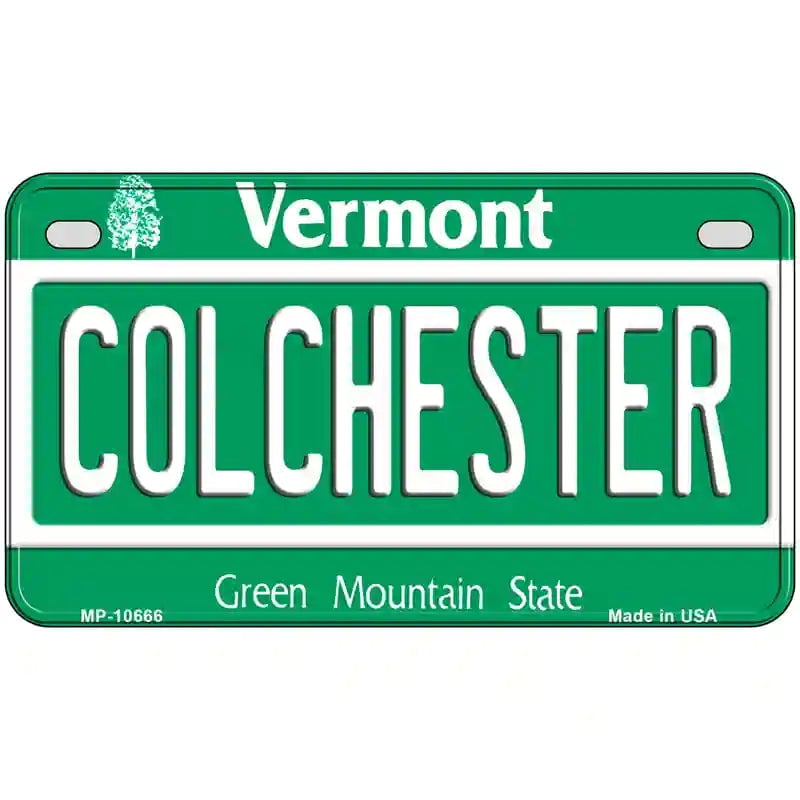 Colchester Vermont Metal Novelty License Plate 7" x 4" Motorcycle ...