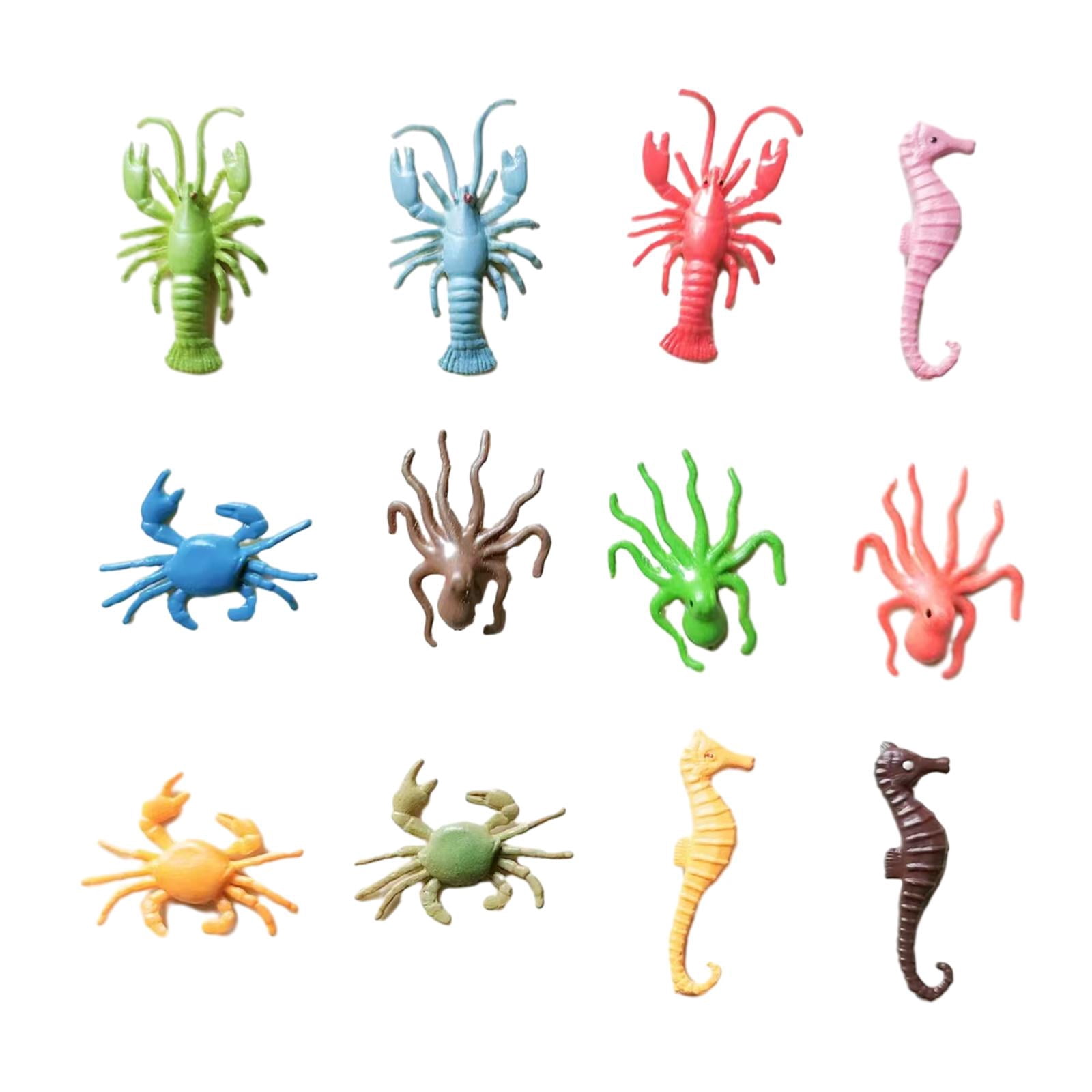 Colcolo 12 Pieces Animal Playset Handmade Marine Life Figures for ...