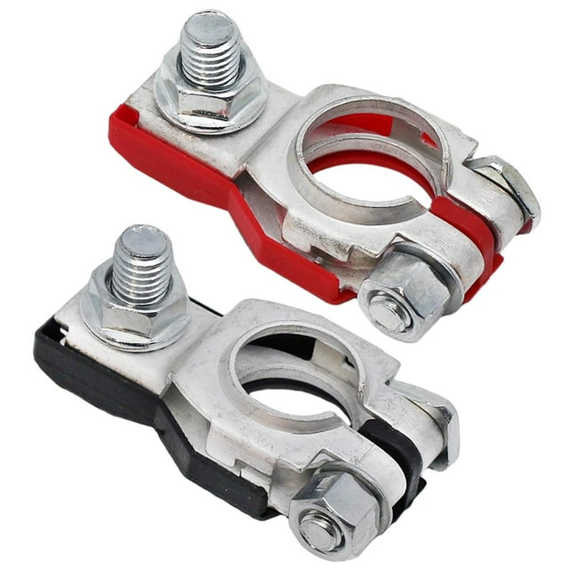 Colcolo 2Pcs Battery Terminal Clamps Copper Accessory Quick Release ...