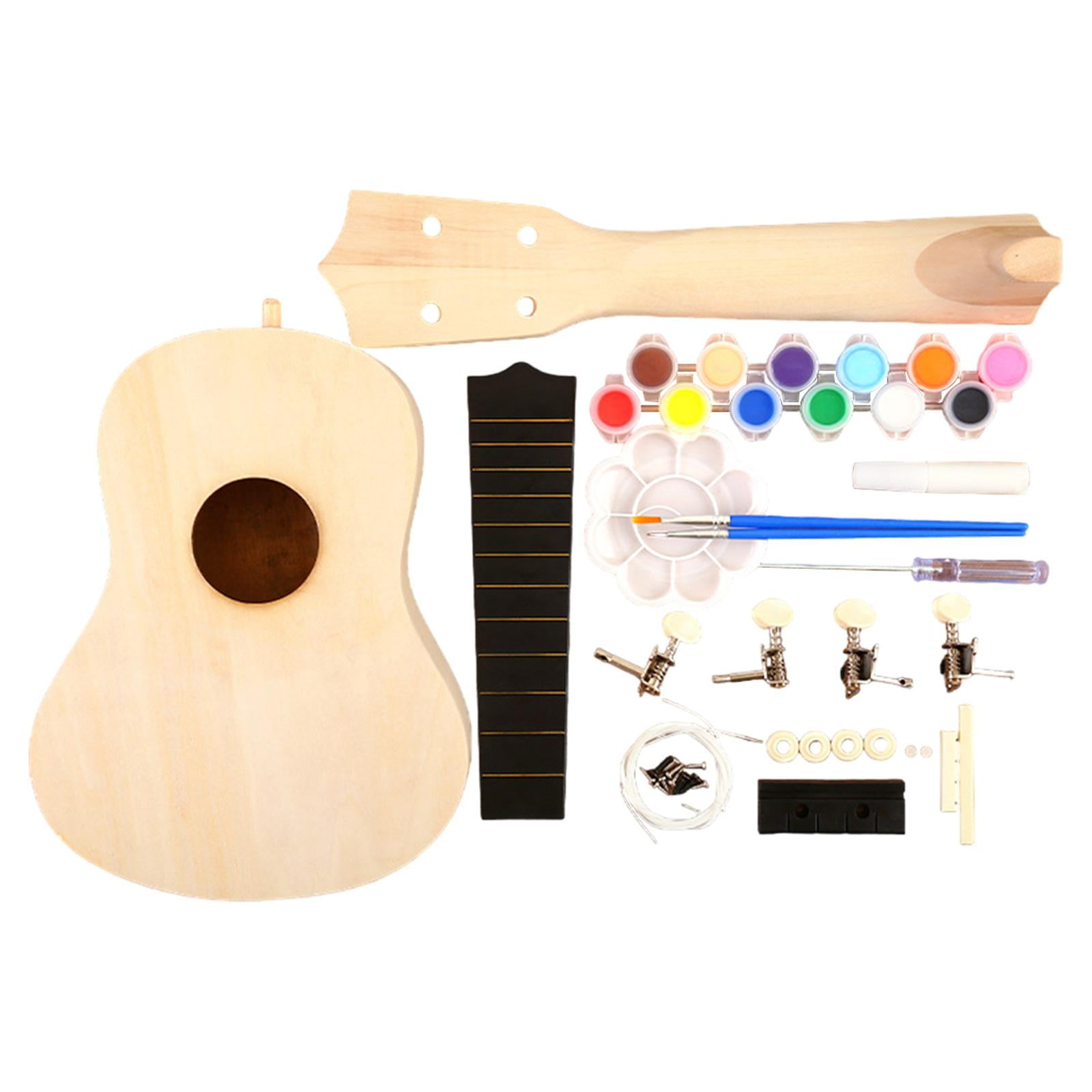 Colcolo DIY Ukulele Kits Instrument Unfinished Wooden Supplies Crafts ...