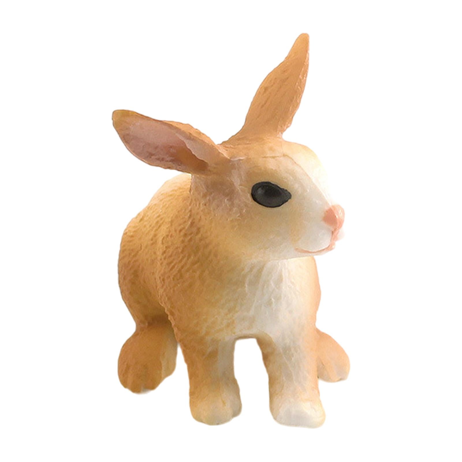 Colcolo Mini Rabbit Figurine Model Educational Toy Party Favor ...