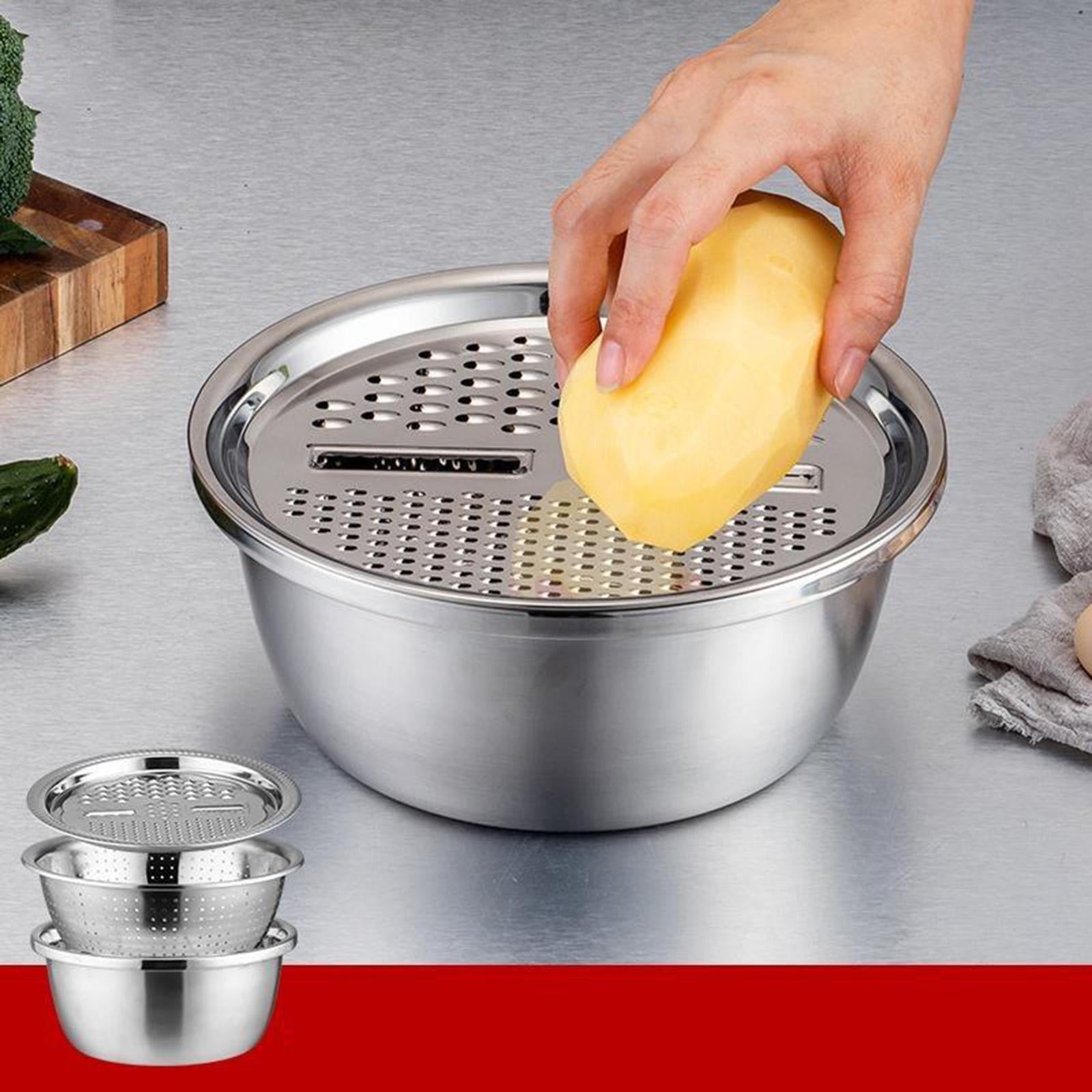 Colcolo Multifunctional Stainless Steel Basin with Grater,3 in 1 ...