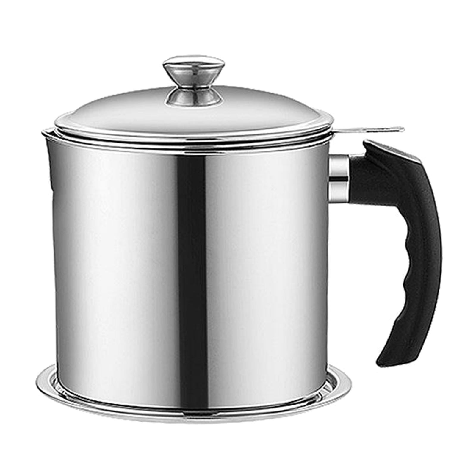 Colcolo Oil Container with Strainer, Stainless Steel Cooking Oil ...