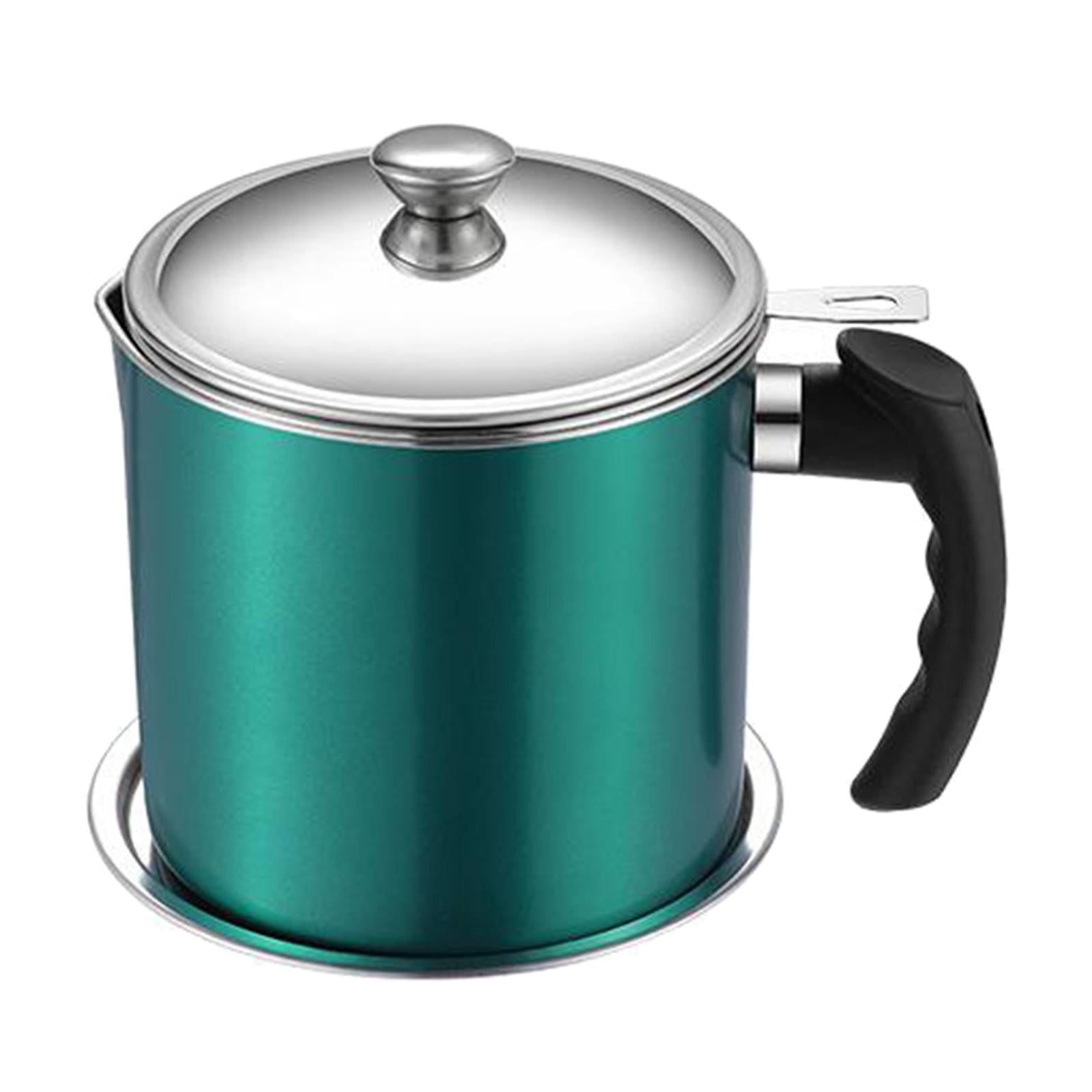 Colcolo Oil Container with Strainer, Stainless Steel Cooking Oil ...