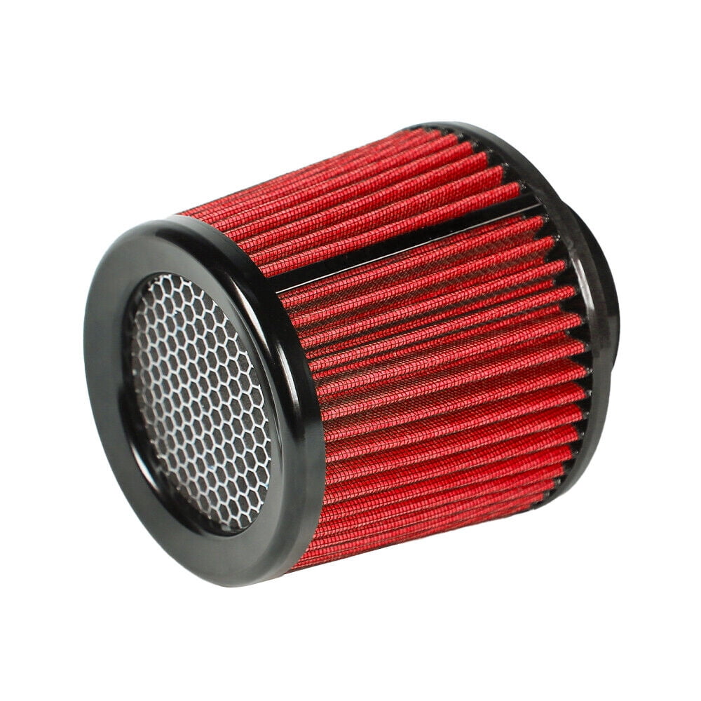 Cold Air Intake Cone Replacement 76mm 3" High Flow Inlet Dry Filter Red ...