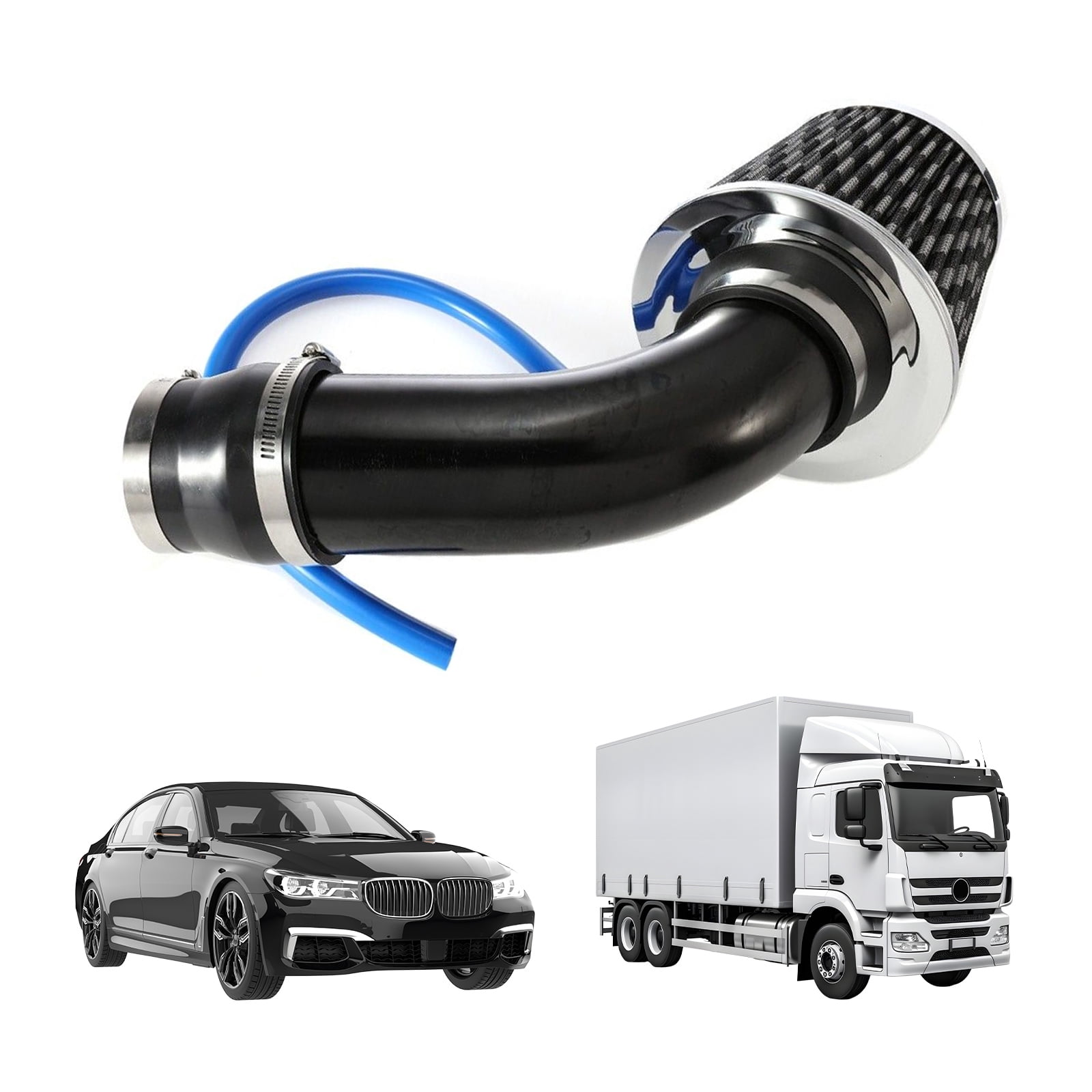 Cold Air Intake Filter Induction Kit Pipe Power Flow Hose System Car ...