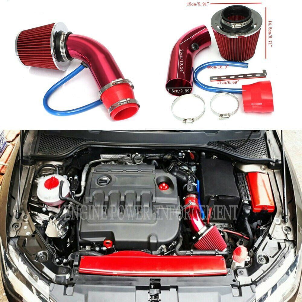 Cold Air Intake Filter Induction Kit Pipe Power Flow Hose System Car ...