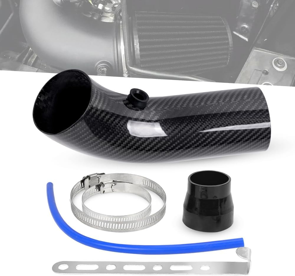 Cold Air Intake Pipe, Carbon Fiber 3 Inch Universal Air Intake System ...