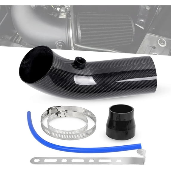 Cold Air Intake Pipe, Carbon Fiber 3 Inch Universal Air Intake System ...