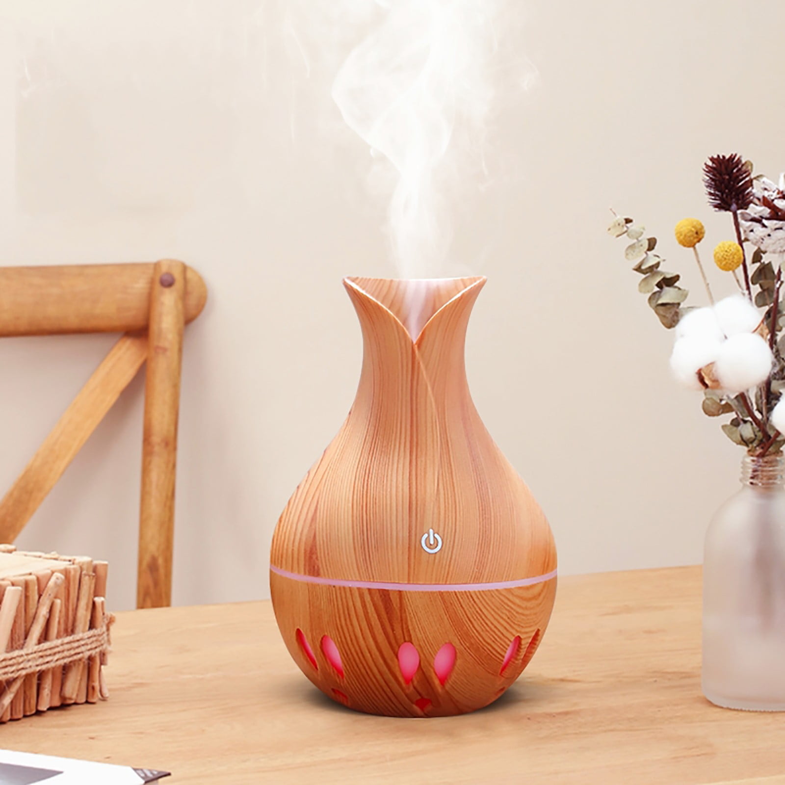 Cold And Warm Humidifiers New Portable Air Aroma Oil Diffuser LED Aroma ...