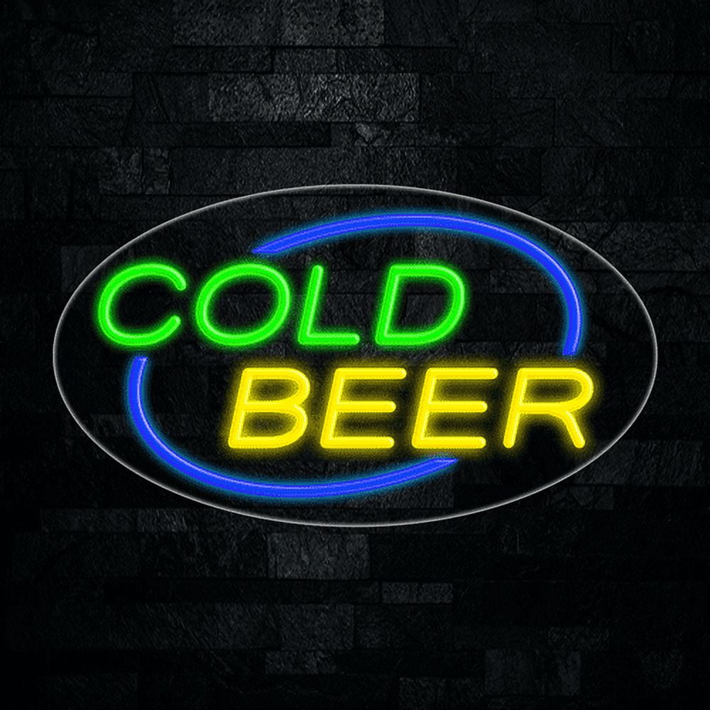 Cold Beer LED Neon Sign 28"L x 16"H #34425 - Walmart.com