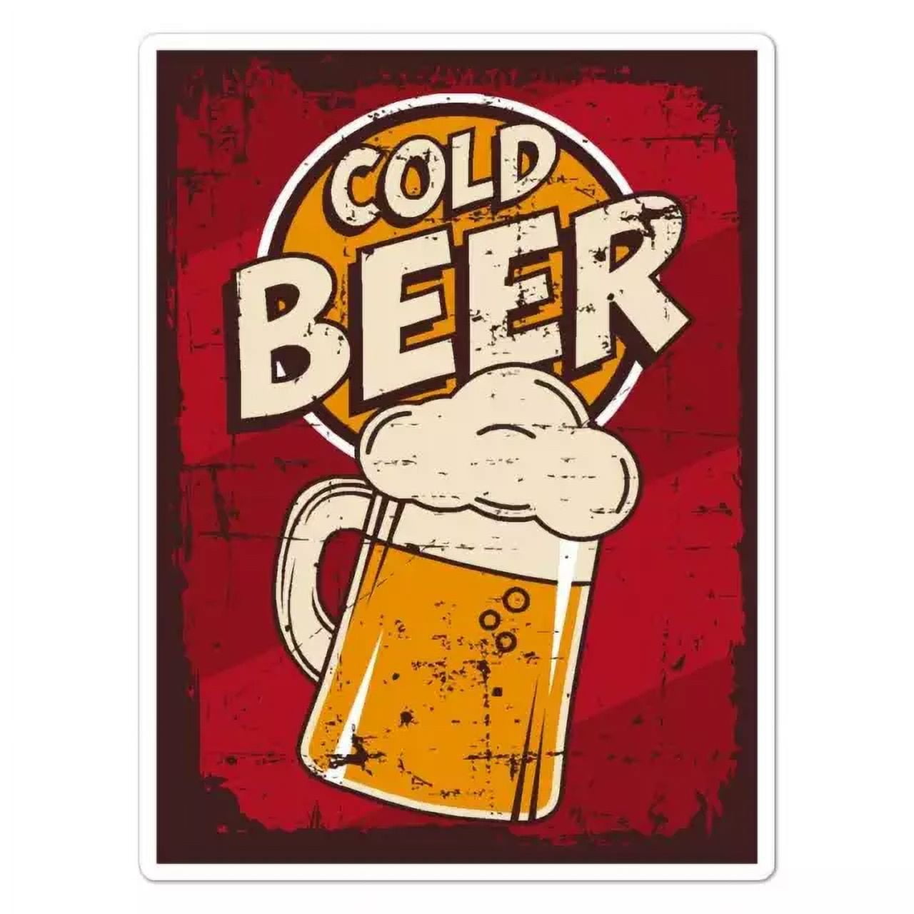 Cold Beer Mug Sticker Indoor Outdoor Phone Decal Water Bottle Stickers ...