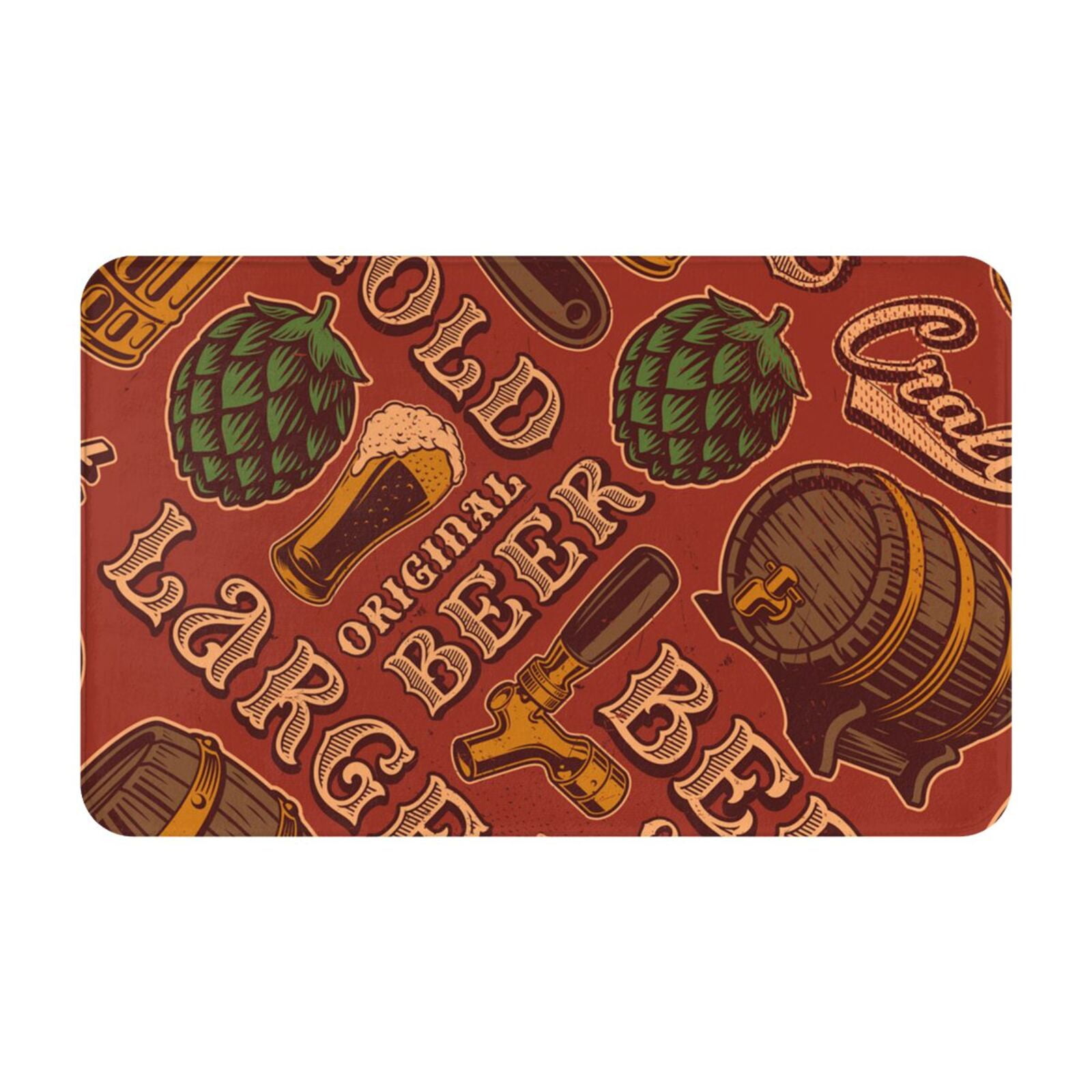 Cold Beer Vintage Front Door Mat Doormat Non Slip Bath Mats 20x31.5 ...