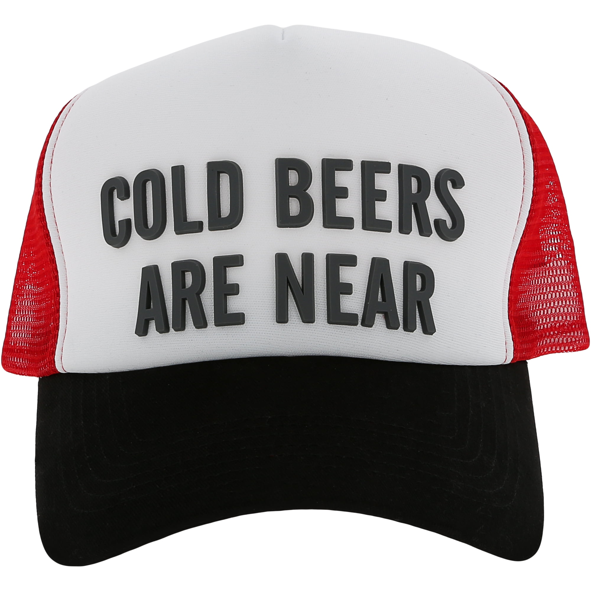 Cold Beers - Red Mesh Adjustable Trucker Hat - Walmart Business Supplies