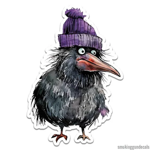 Cold Bird Hat Sticker Indoor Outdoor Phone Decal Water Bottle Stickers ...